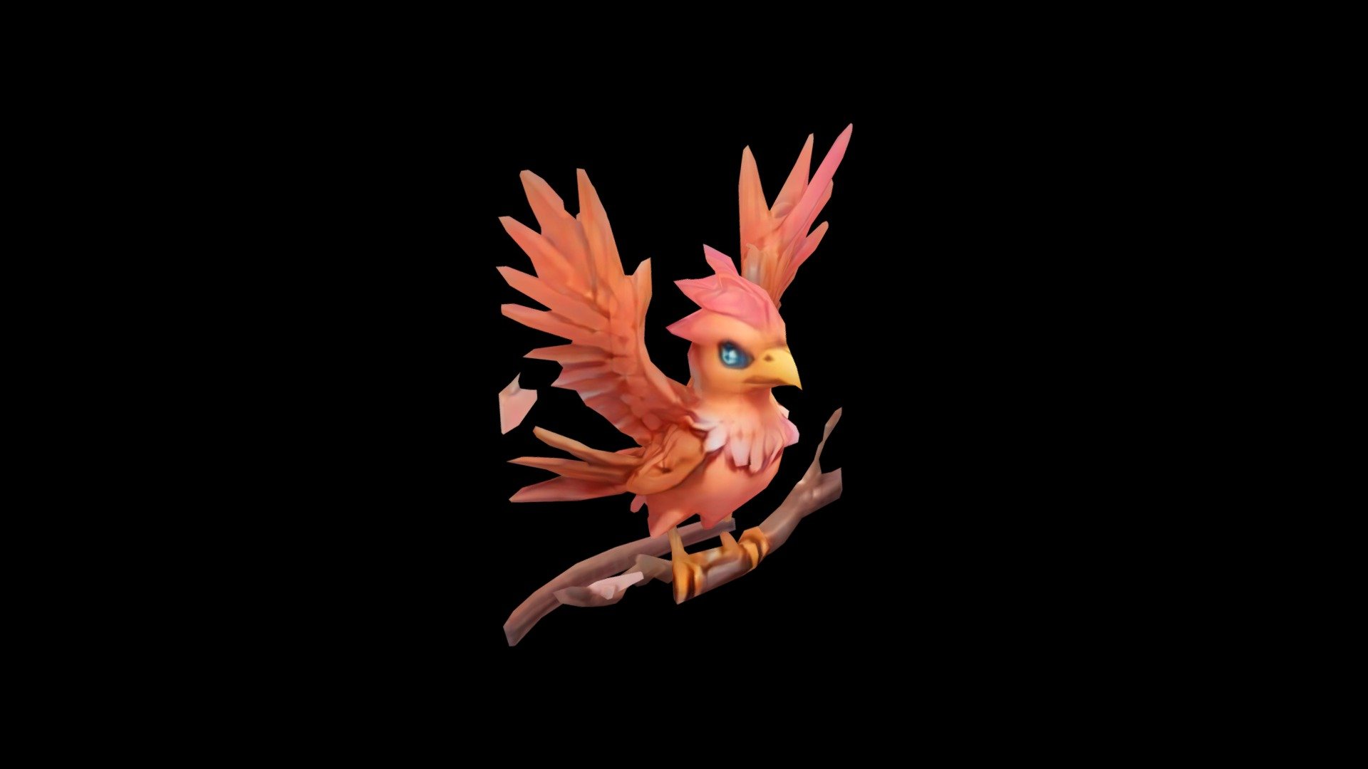 A stylized illustration of an eagle-like bird wi - Download Free 3D model by klrxyz [1f3238a ...