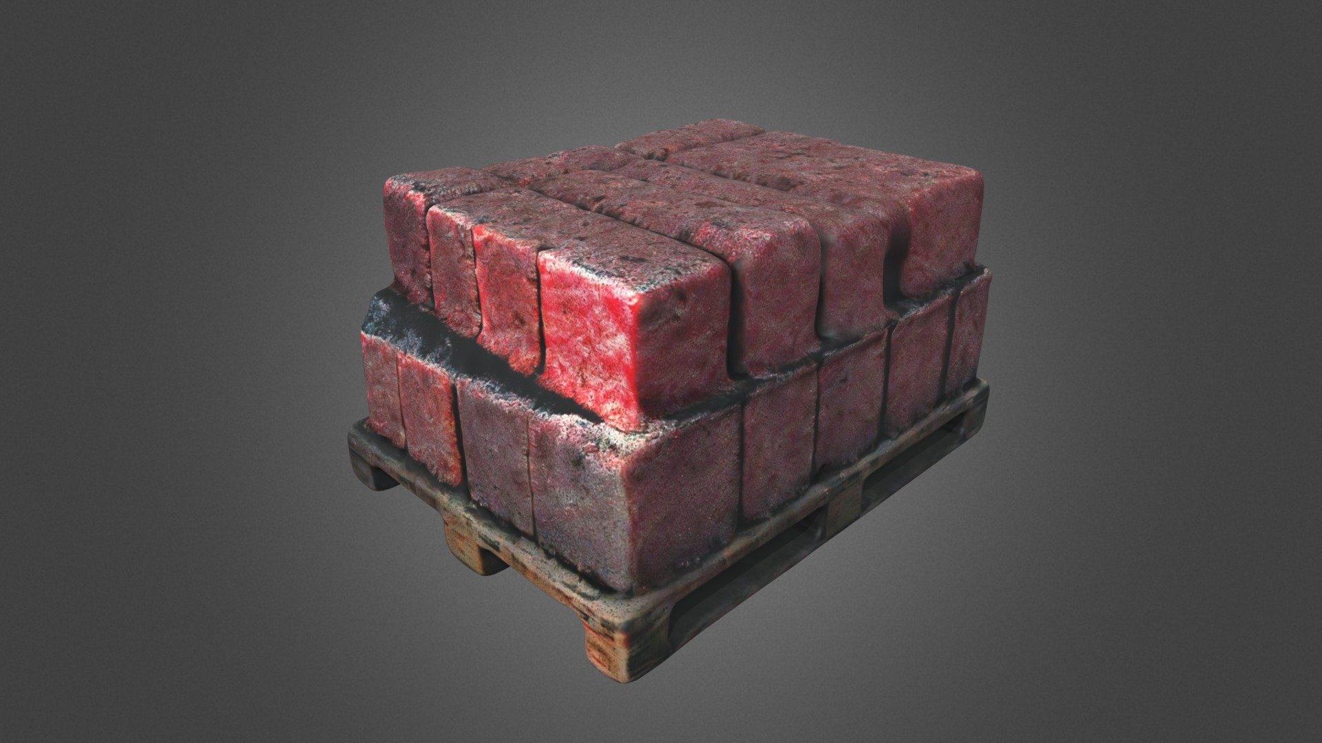 red bricks on pallet - Download Free 3D model by vicente betoret ...