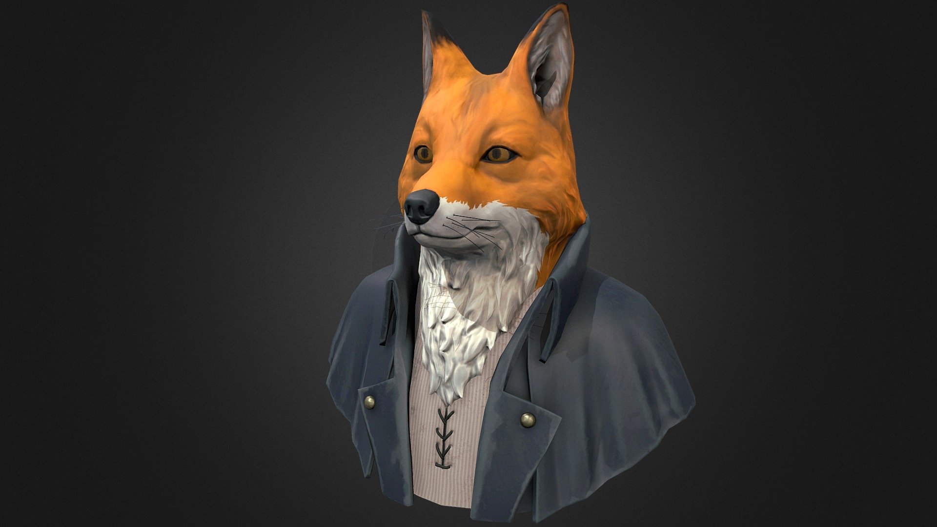 Mr Fox - #StylizedBustChallenge - 3D model by Sergey.Klimenko [1f330a8 ...