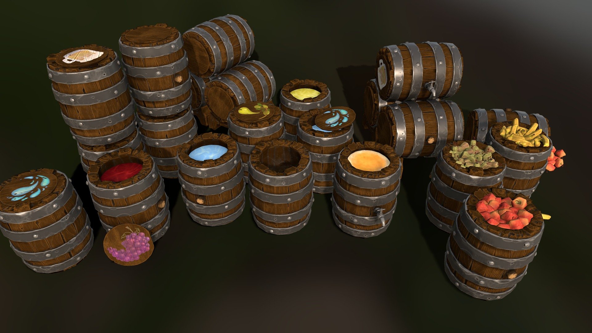 Barrels! - Buy Royalty Free 3D model by aresdavide94 [1f37f03 ...