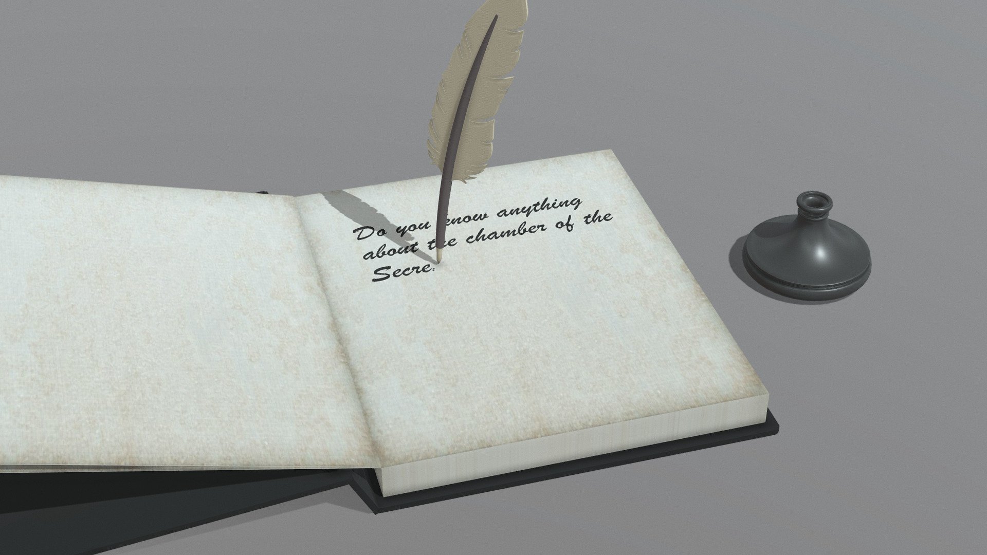 Tom Riddle diary animated - 3D model by luismi93 [1f3d37f] - Sketchfab