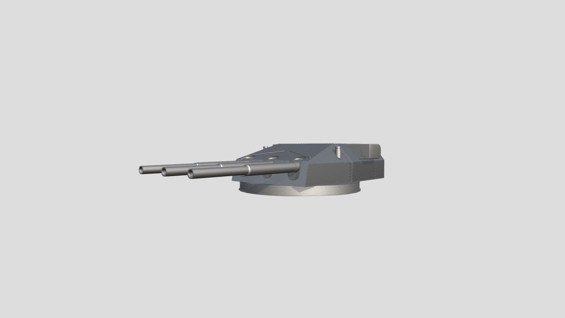 28 cm SK C/34 Tripple Gun Naval Turret - Download Free 3D model by ...