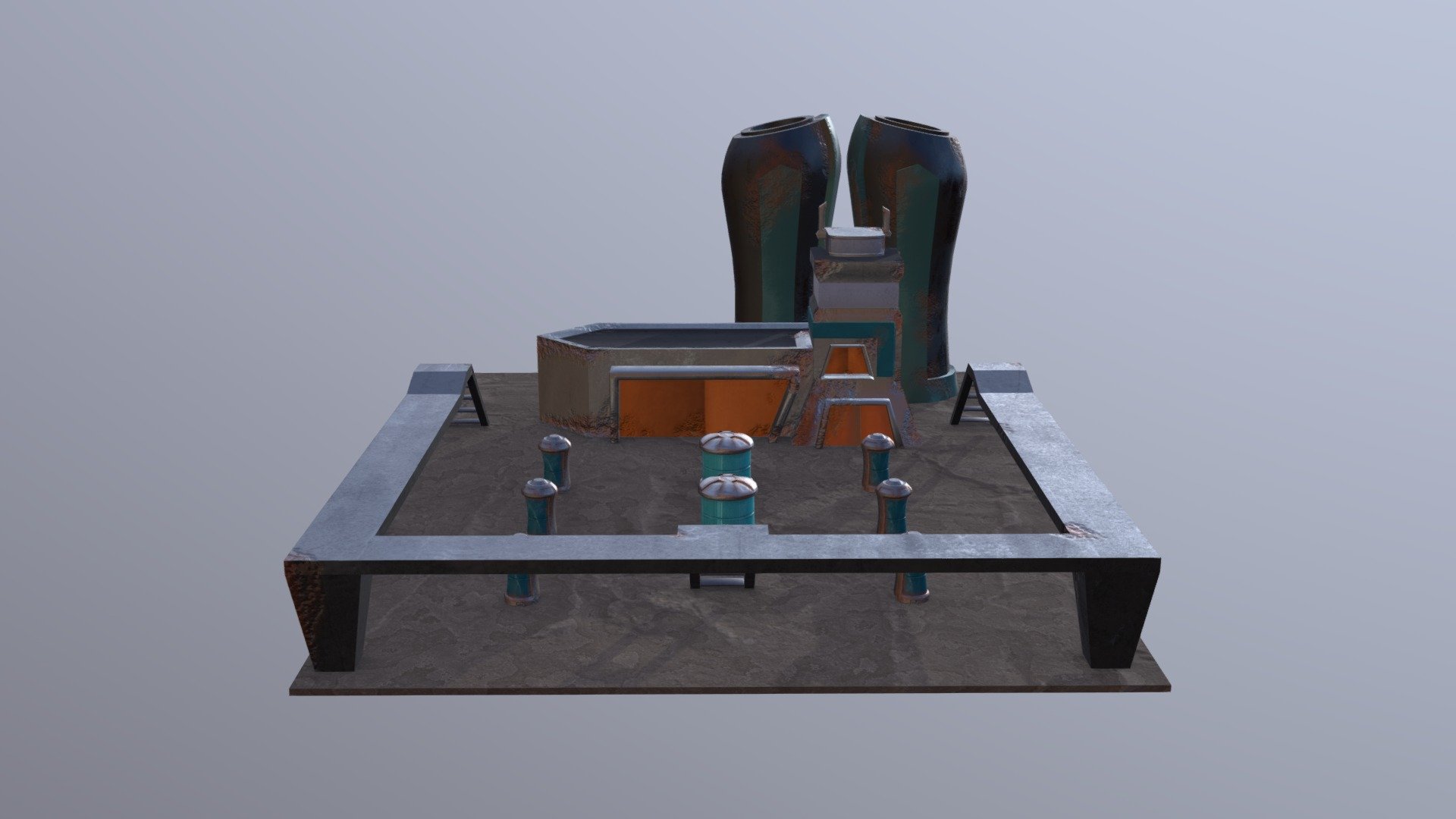 Sci-Fi Power Station - 3D model by 579048 [1f3e2d4] - Sketchfab