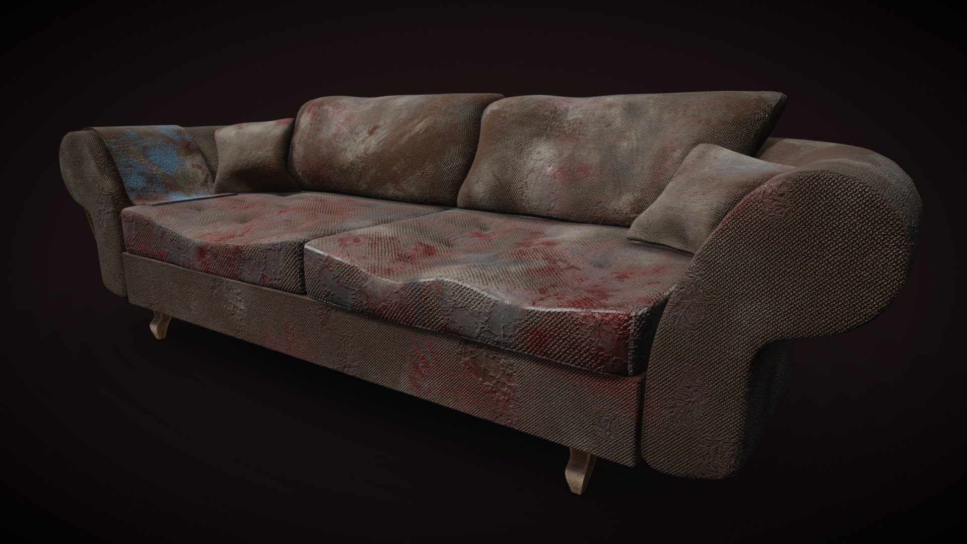 Bloody Post Apocalyptic sofa - Download Free 3D model by Sousinho ...