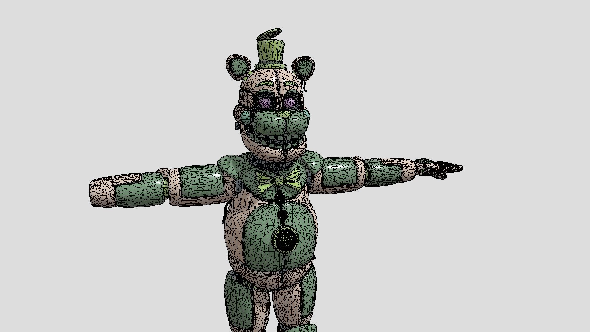CTW Funtime Freddy Low Poly - Download Free 3D model by Sr.Cake P3D ...