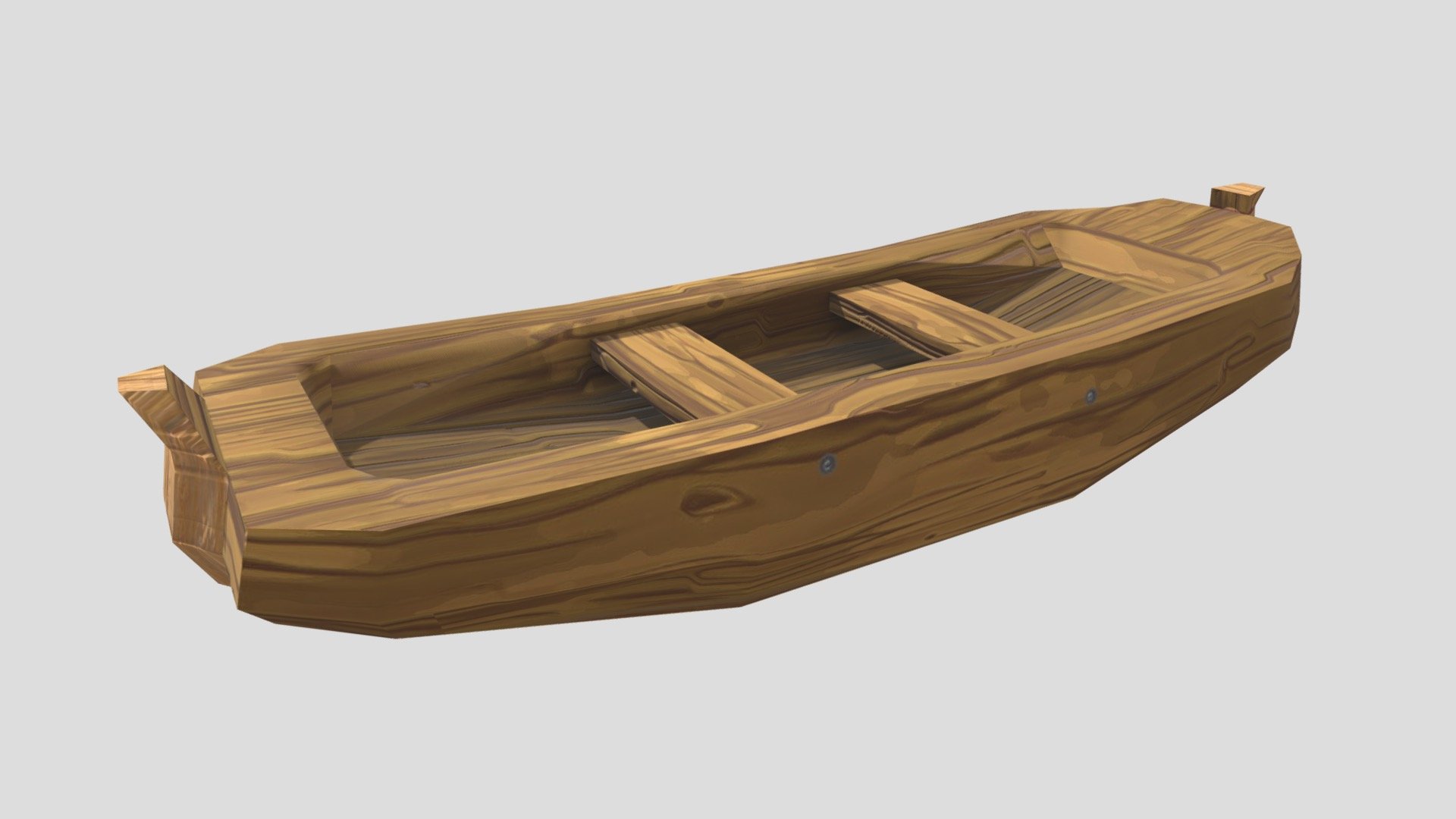 Wooden Rowboat - 3D model by Darren (@darrentea) [1f44e2b] - Sketchfab