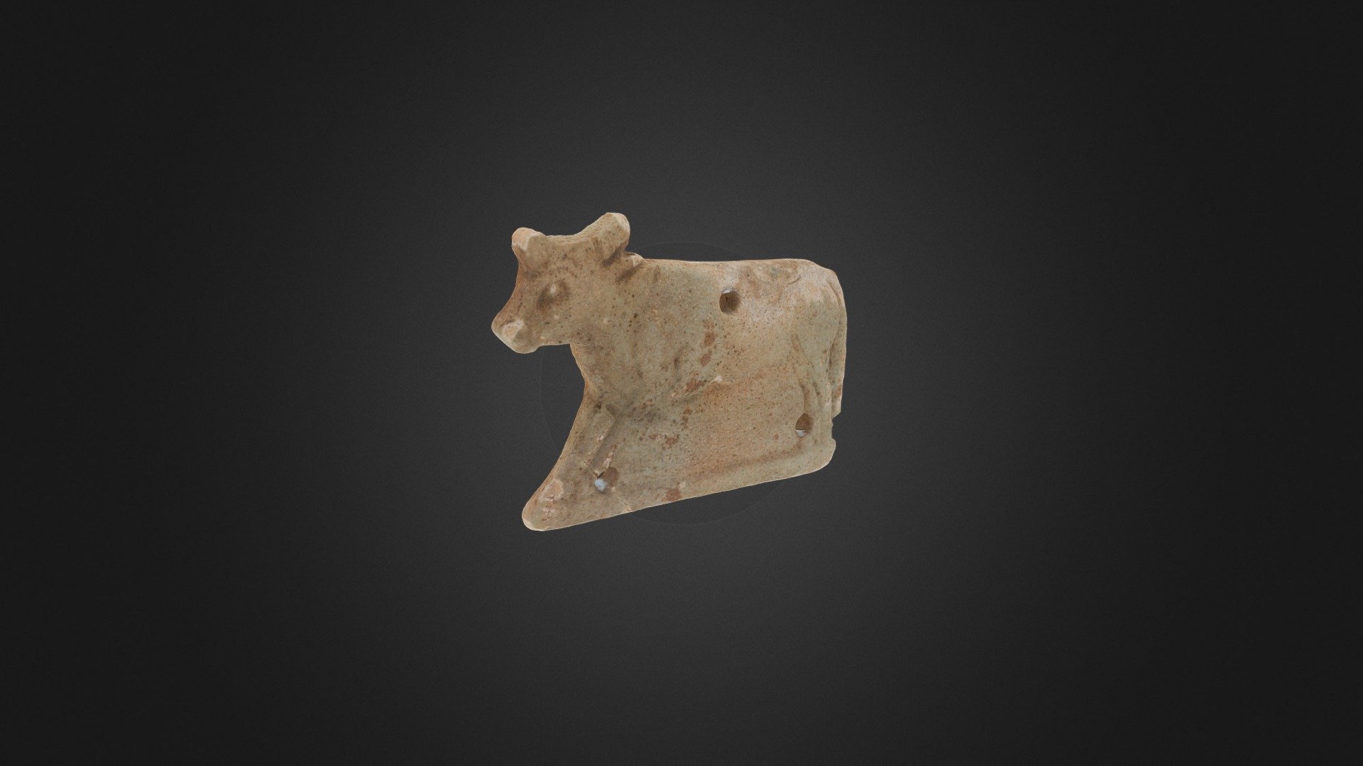 Faience Cow Amulet (RAFFMA Artifact) - 3D model by raffmacsusb [1f460f4 ...