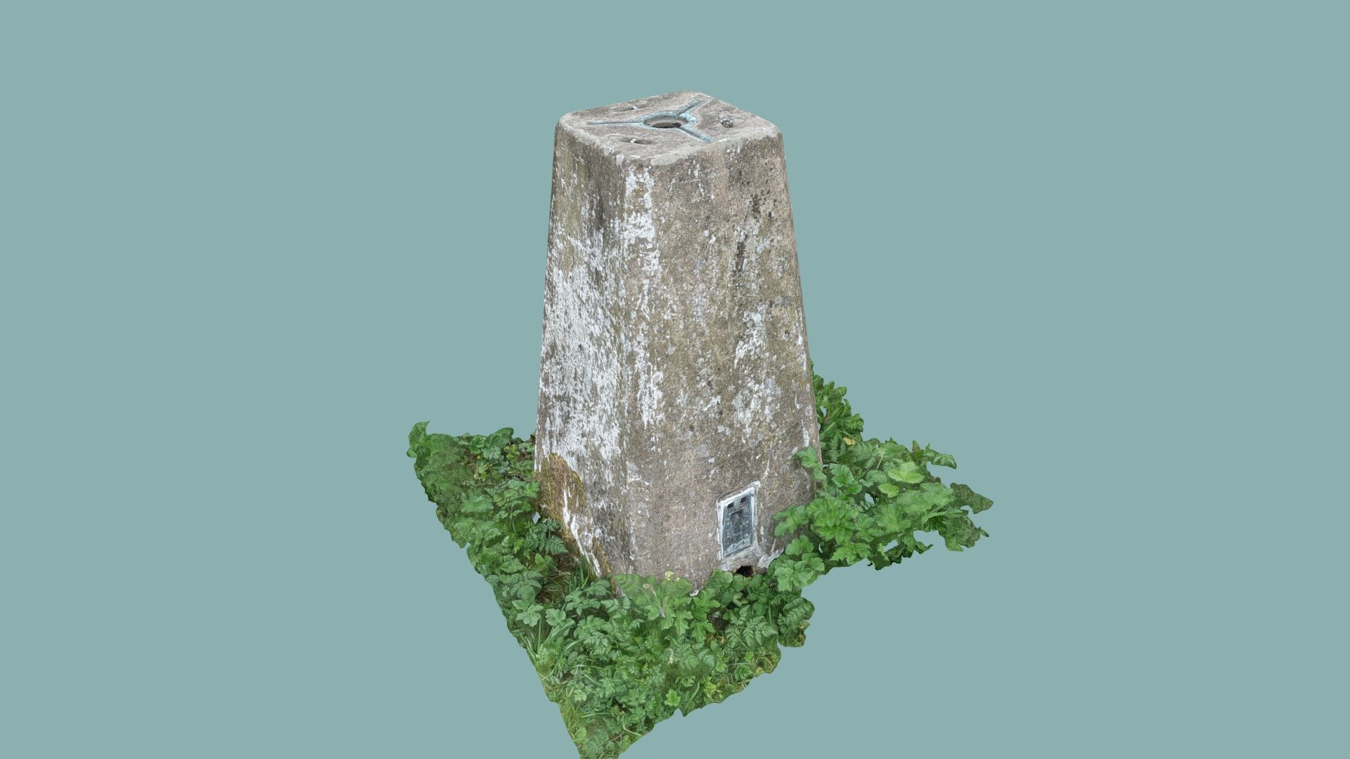 Trig Pillar at Dearne Ings - Download Free 3D model by CT Aerial ...