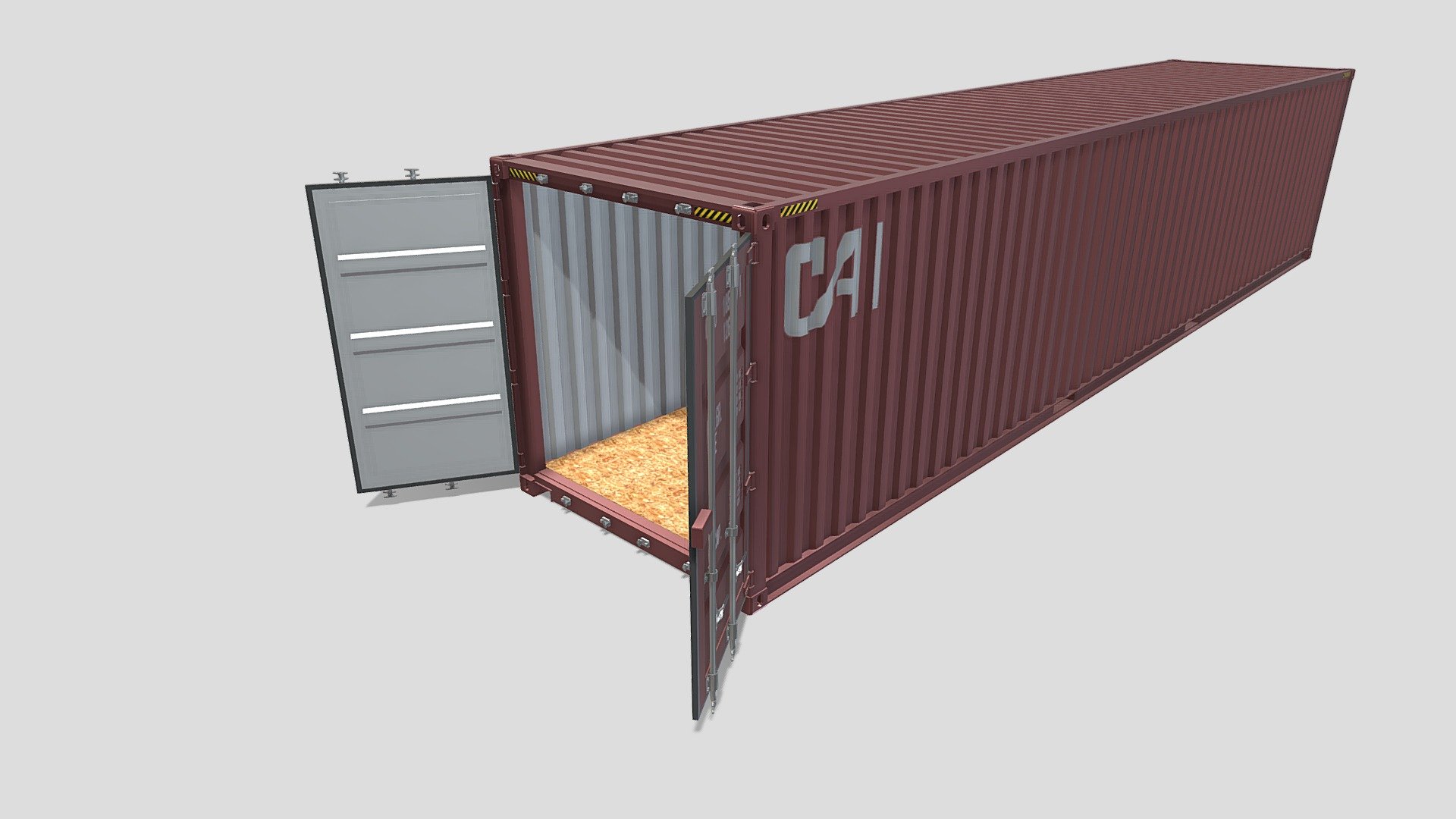 40ft Shipping Container CAI v1 - Buy Royalty Free 3D model by ...