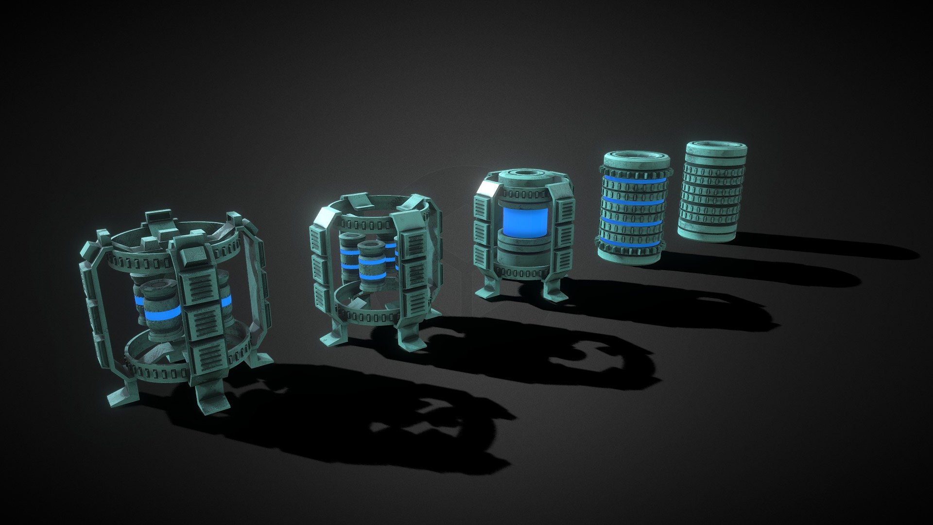Sci- Fi Cylinder Version One (Part Four) - Buy Royalty Free 3D model by ...