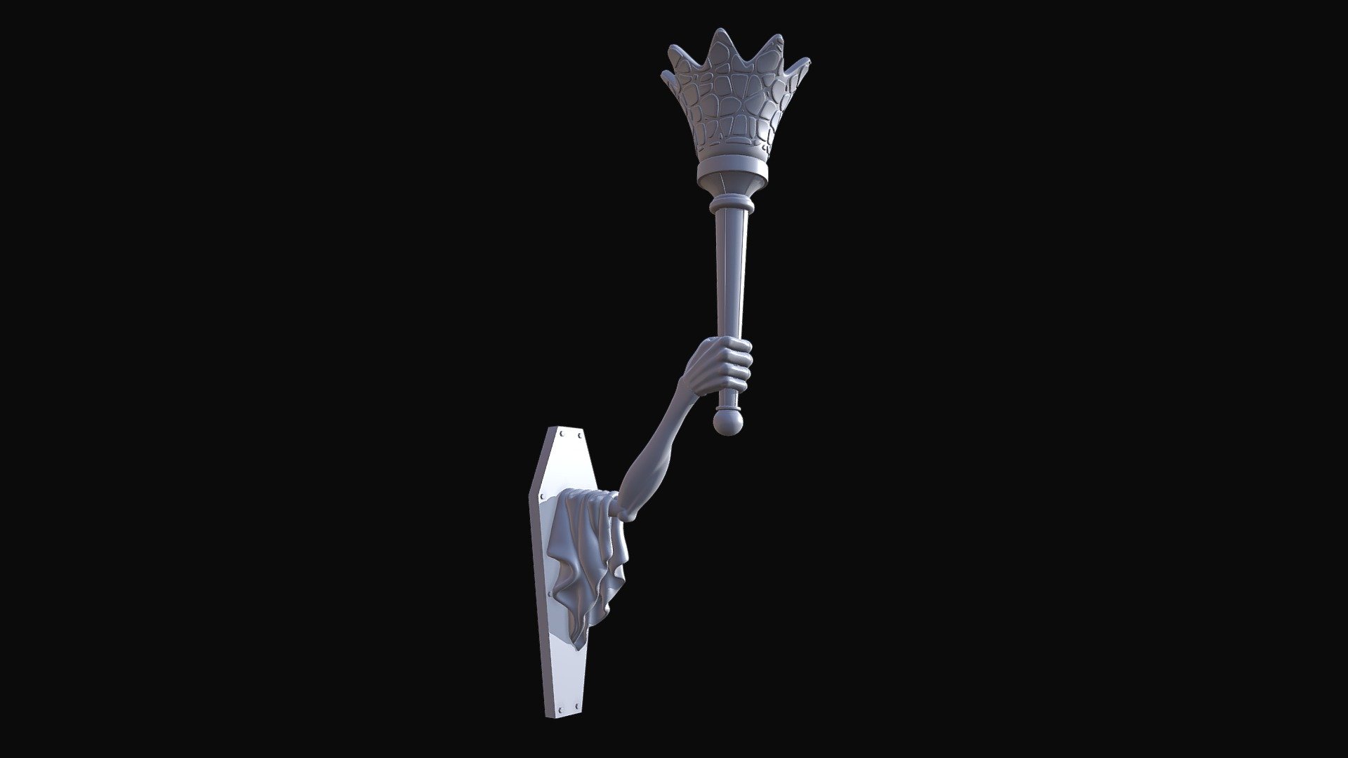 Haunted Mansion Wall torch - 3D model by svyART [1f52c50] - Sketchfab