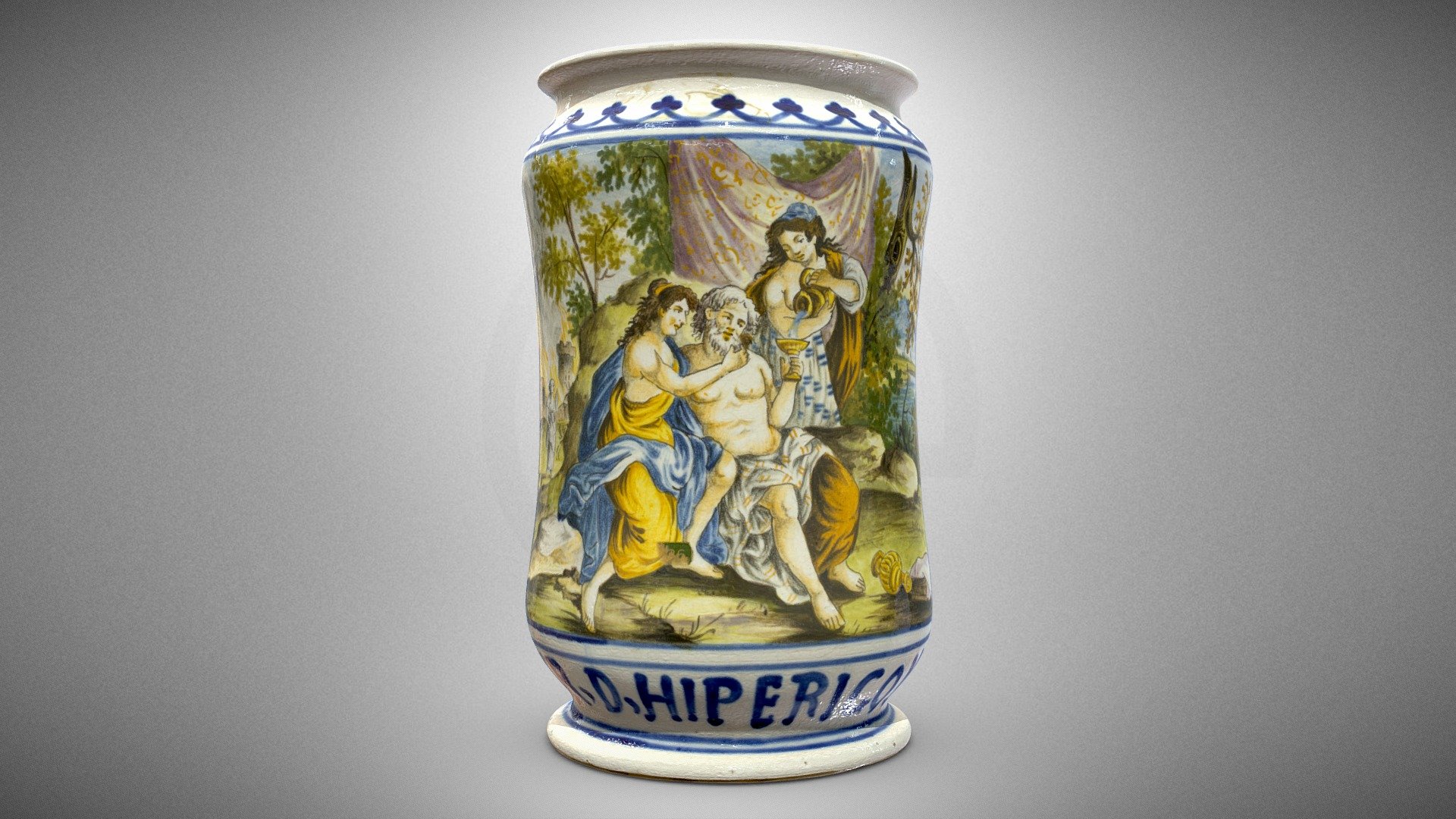 Albarello for St. John’s wort syrup - Download Free 3D model by Virtual ...