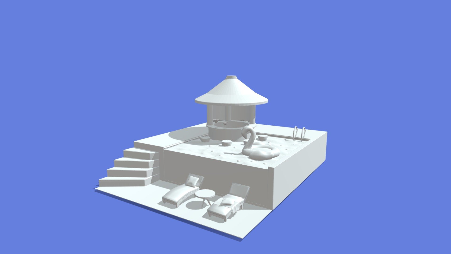 Retrowave Pool Bar - 3D model by sherylia krisanti soetikno (@sherylia ...
