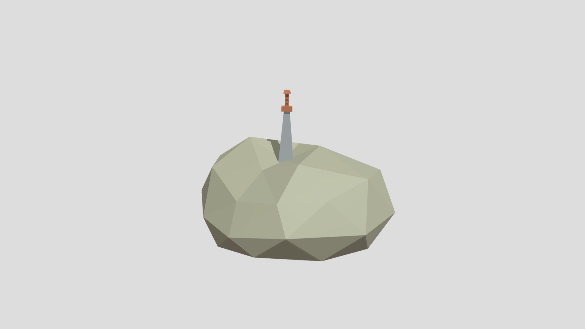 Low poly Sword in a rock - Download Free 3D model by anonymusbalak ...