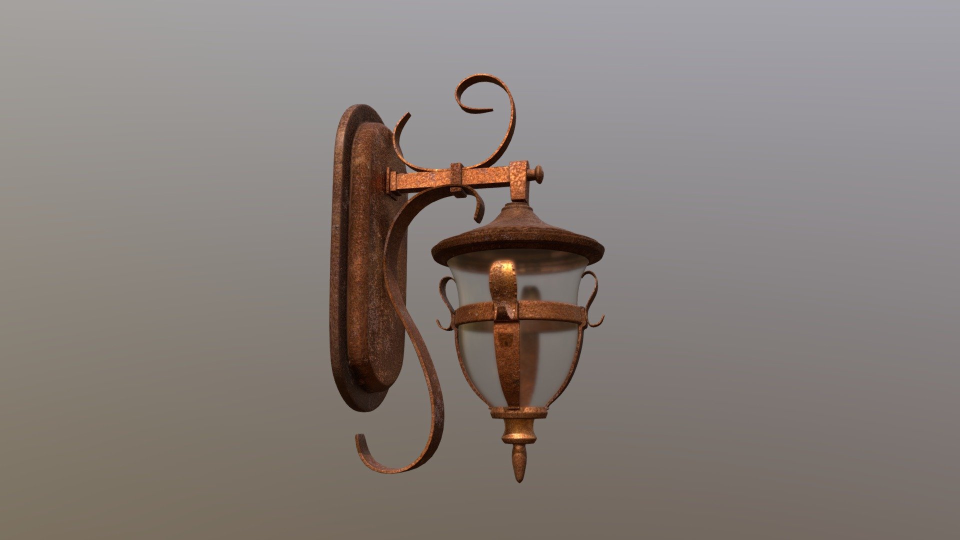 Rusty lamp - 3D model by Pallavipandey [1f61b59] - Sketchfab