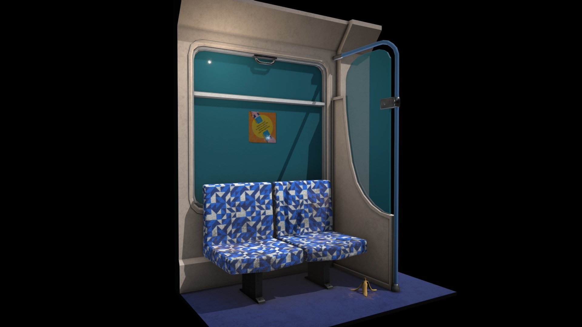 Stylized underground train carriage lowpoly - Buy Royalty Free 3D model ...
