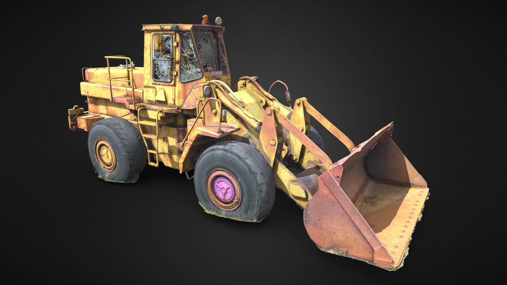 Old Wheel Loader PBR Scan - 3D model by Pers Scans (@perz_scans ...