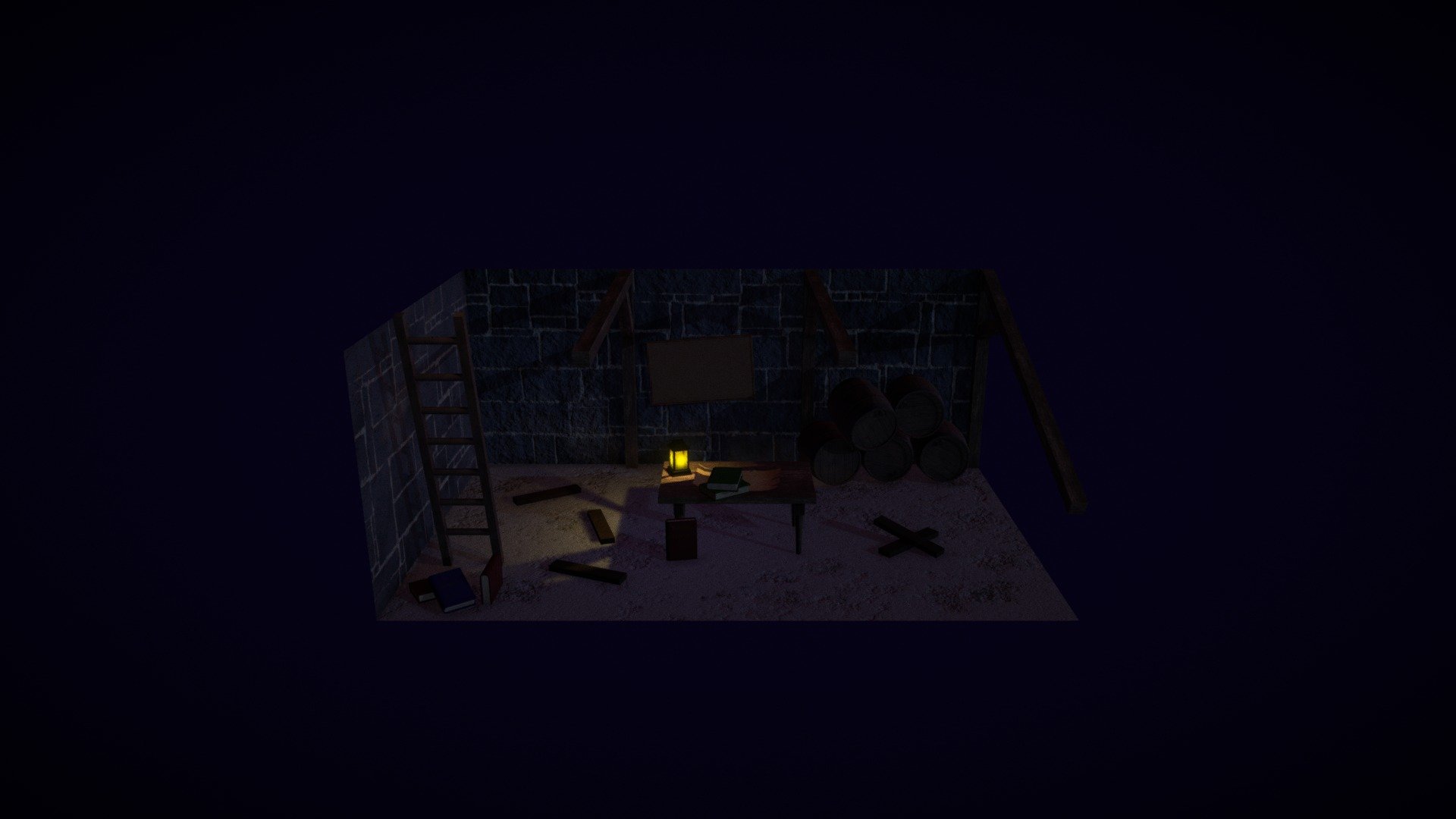 Dark Basement Scene - 3D model by CaptainFate404 [1f6b520] - Sketchfab