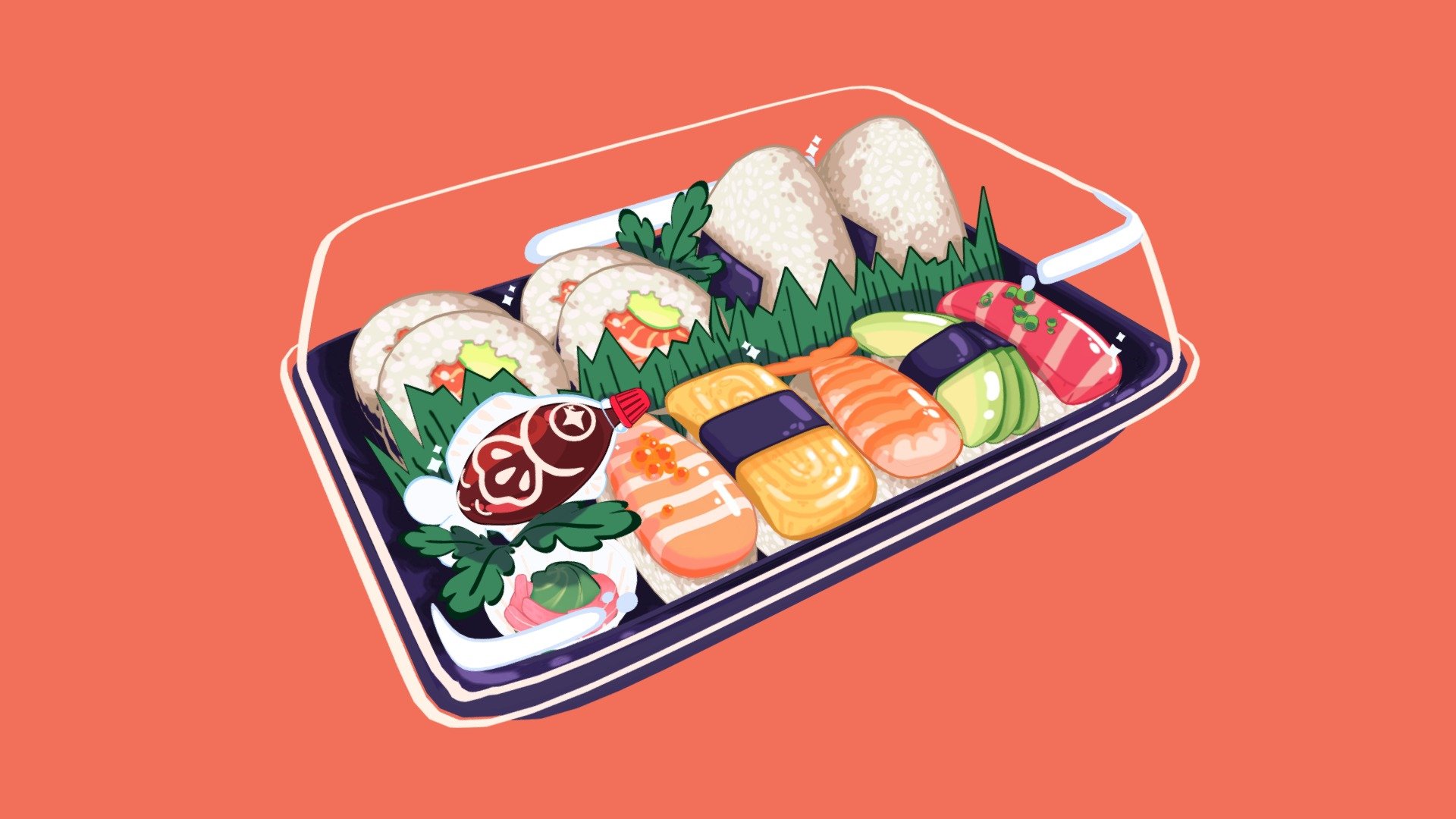 🍣Stylized Sushi🍣 - 3D model by Nicole_Davis [1f6b992] - Sketchfab