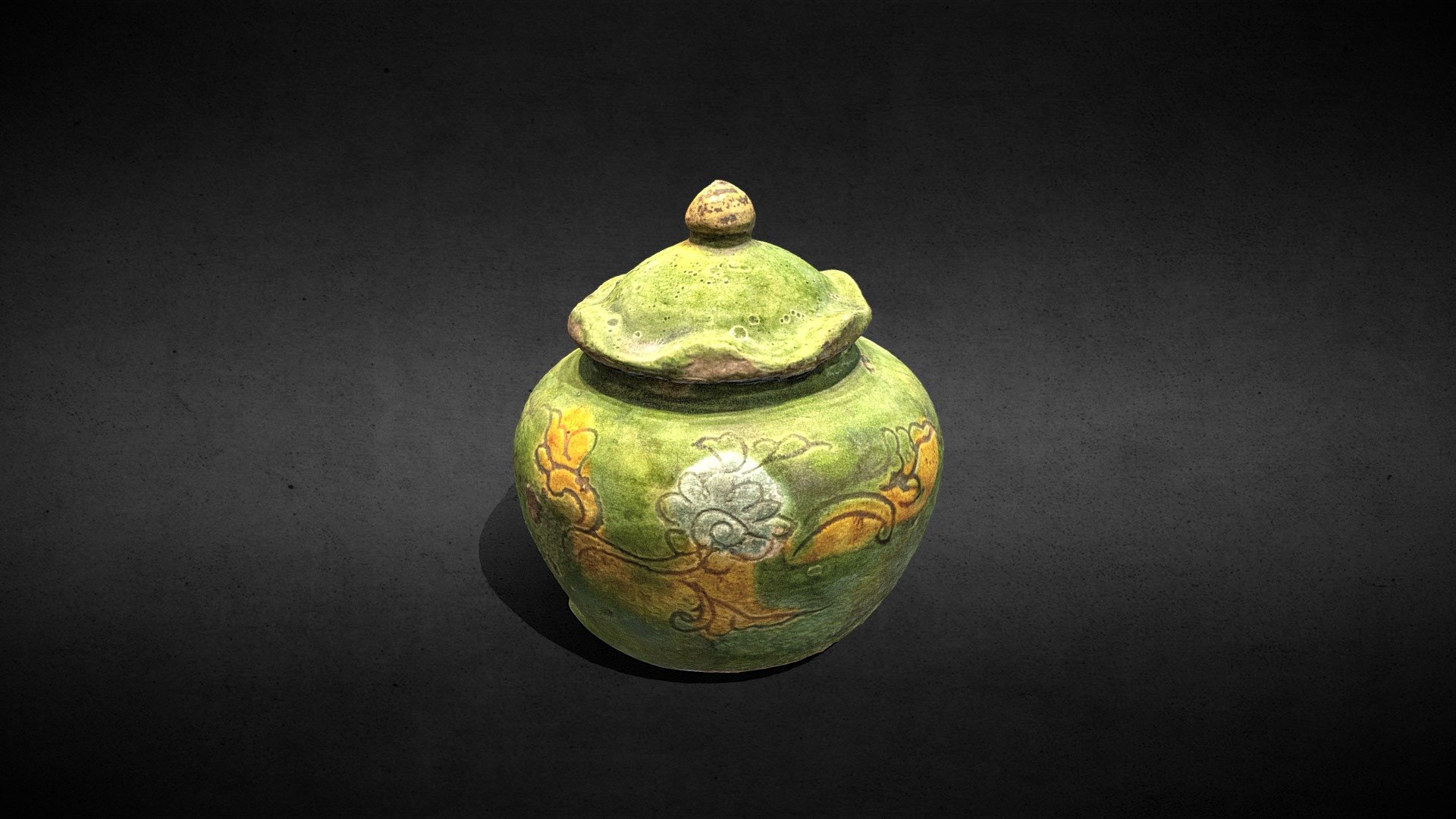 Covered Decorative Porcelain Jar - 3D model by Tigershill (@tigerofchen ...