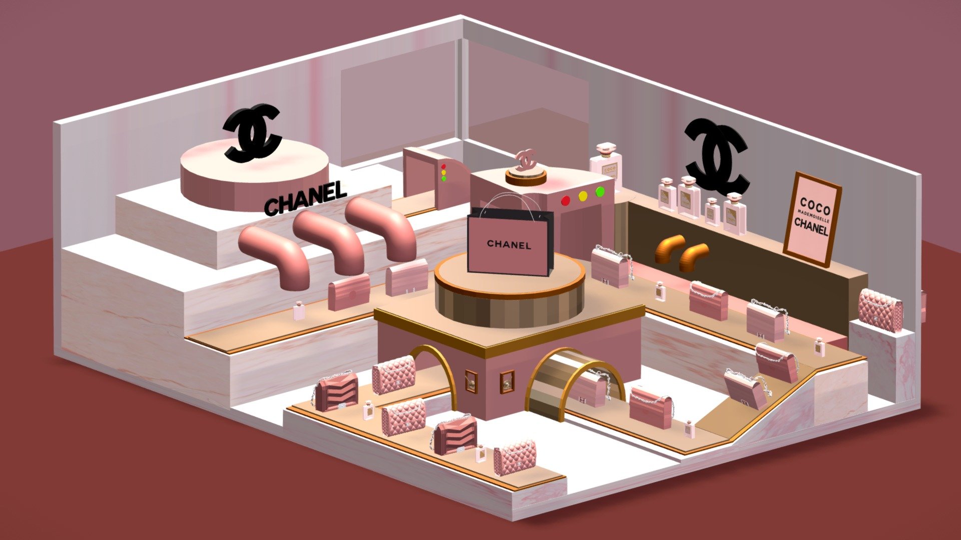 CHANEL EN ROSE - 3D model by celine.venusa [1f766fe] - Sketchfab
