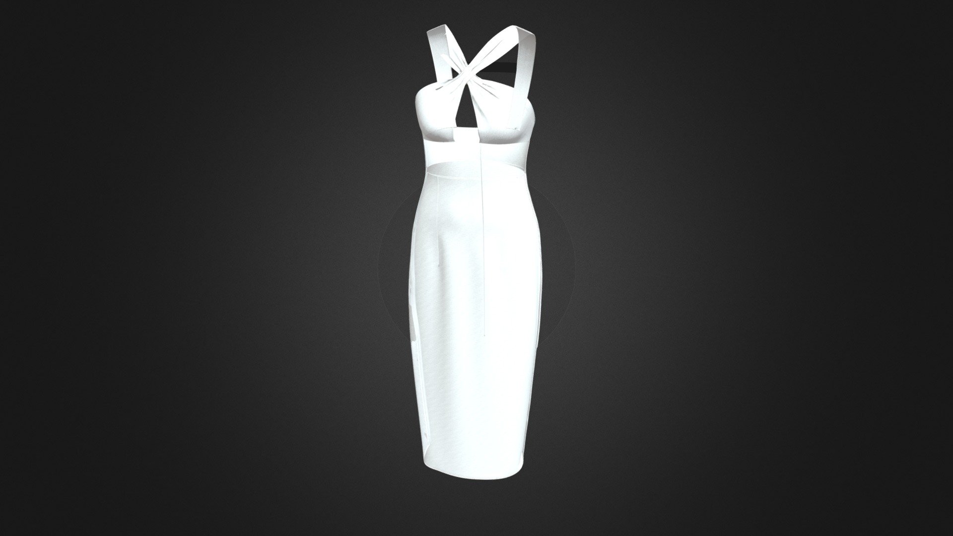 White Evening Gown Dress - Download Free 3D model by Style3D CG ...