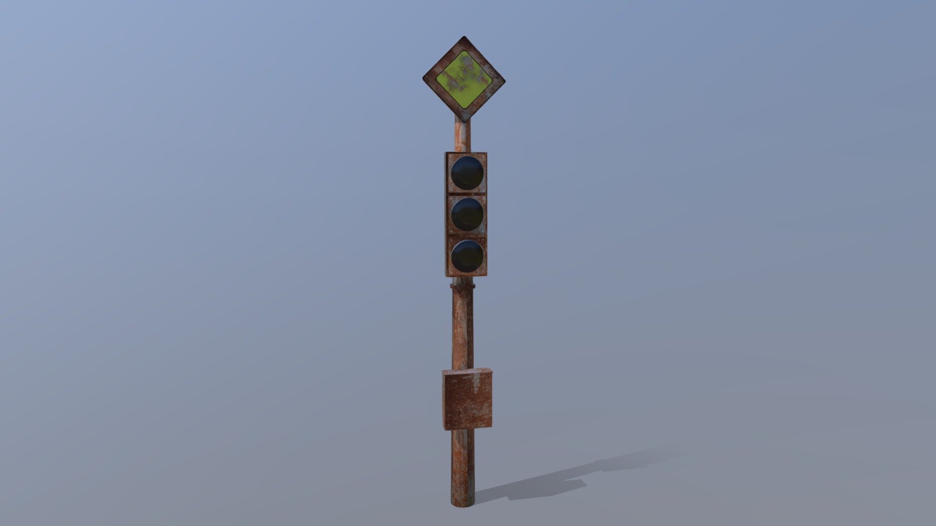 3D Rusty City Traffic Light - Download Free 3D model by ngmodels ...