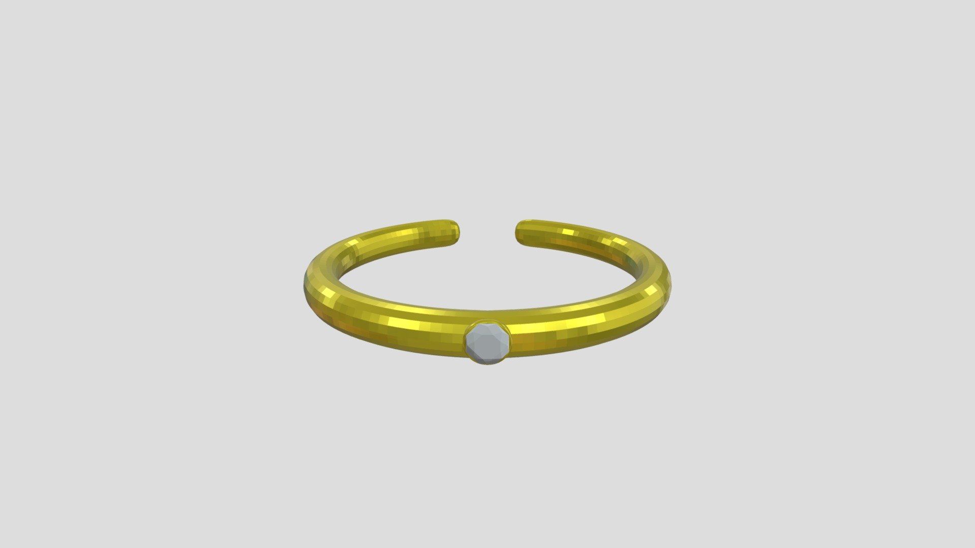 Gold Ring with small Gem - Download Free 3D model by allenor [1f7cf28 ...