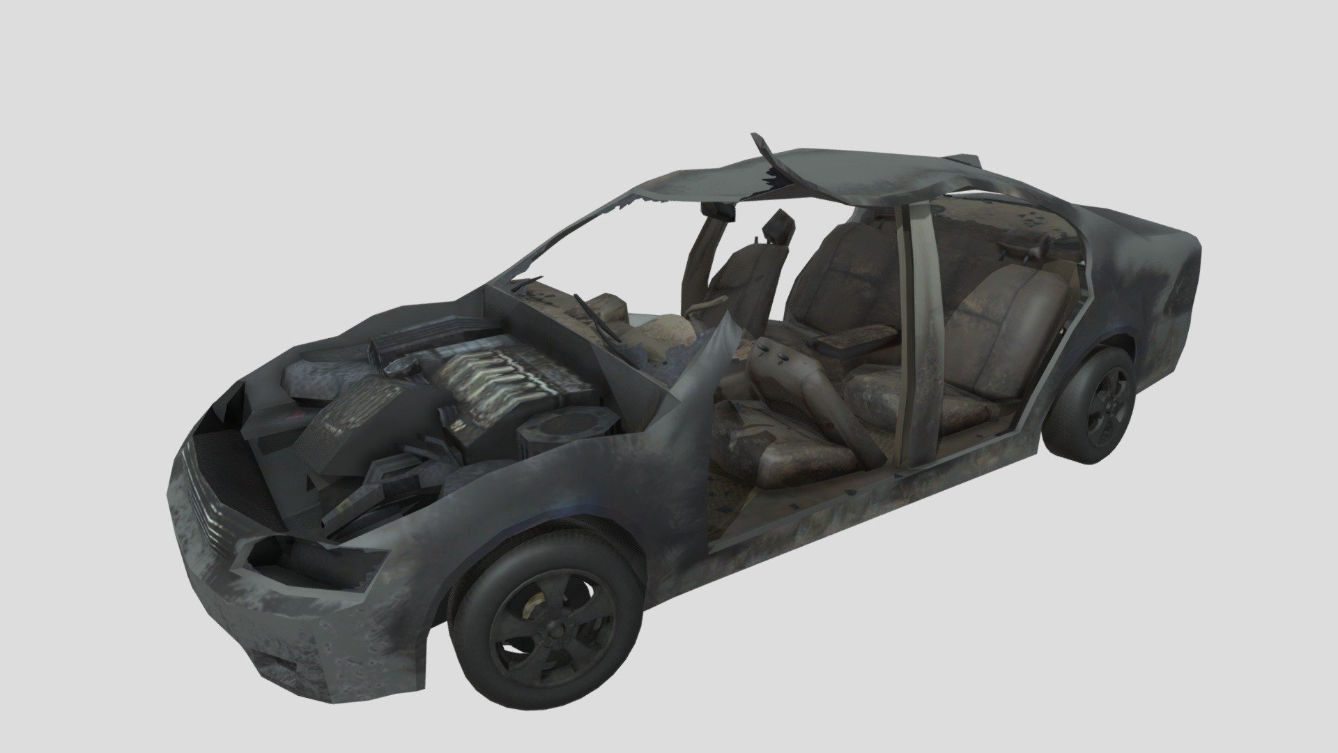 Destroyed Car - Buy Royalty Free 3D model by COELHO (@JCOELHO1 ...