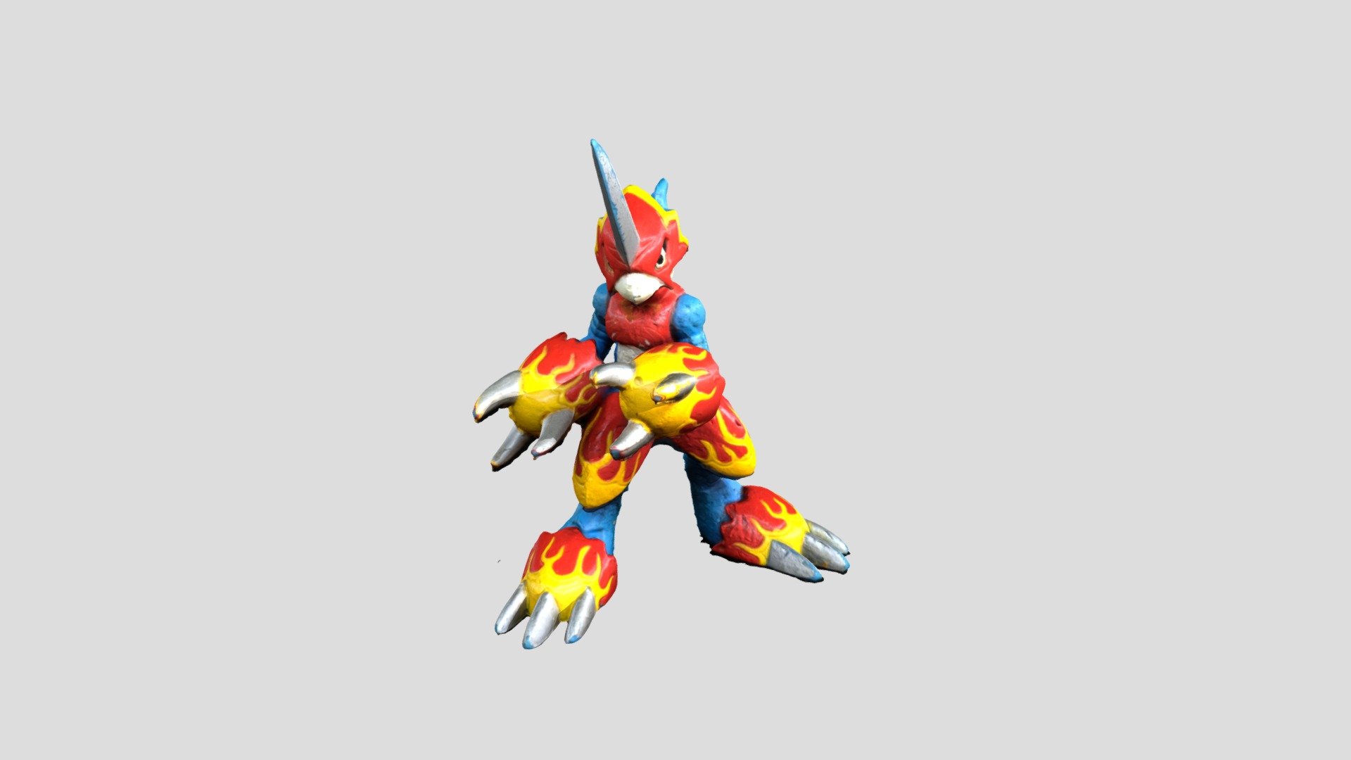 Bandai 2000 Digimon Flamedramon - Download Free 3D model by ...