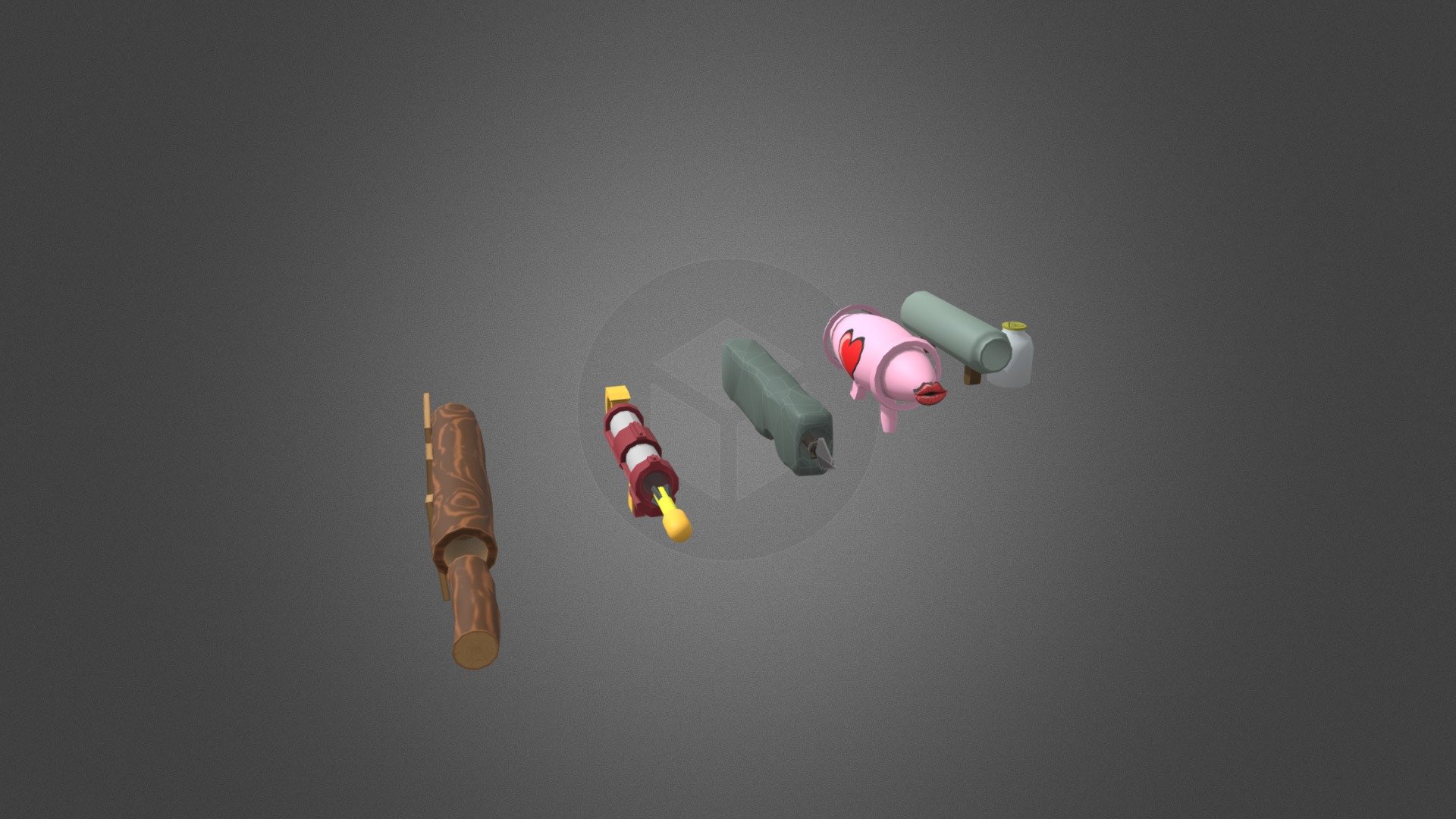 Weapons Pack - Low Poly 3D Military Weapons - 3D model by VinAlex ...