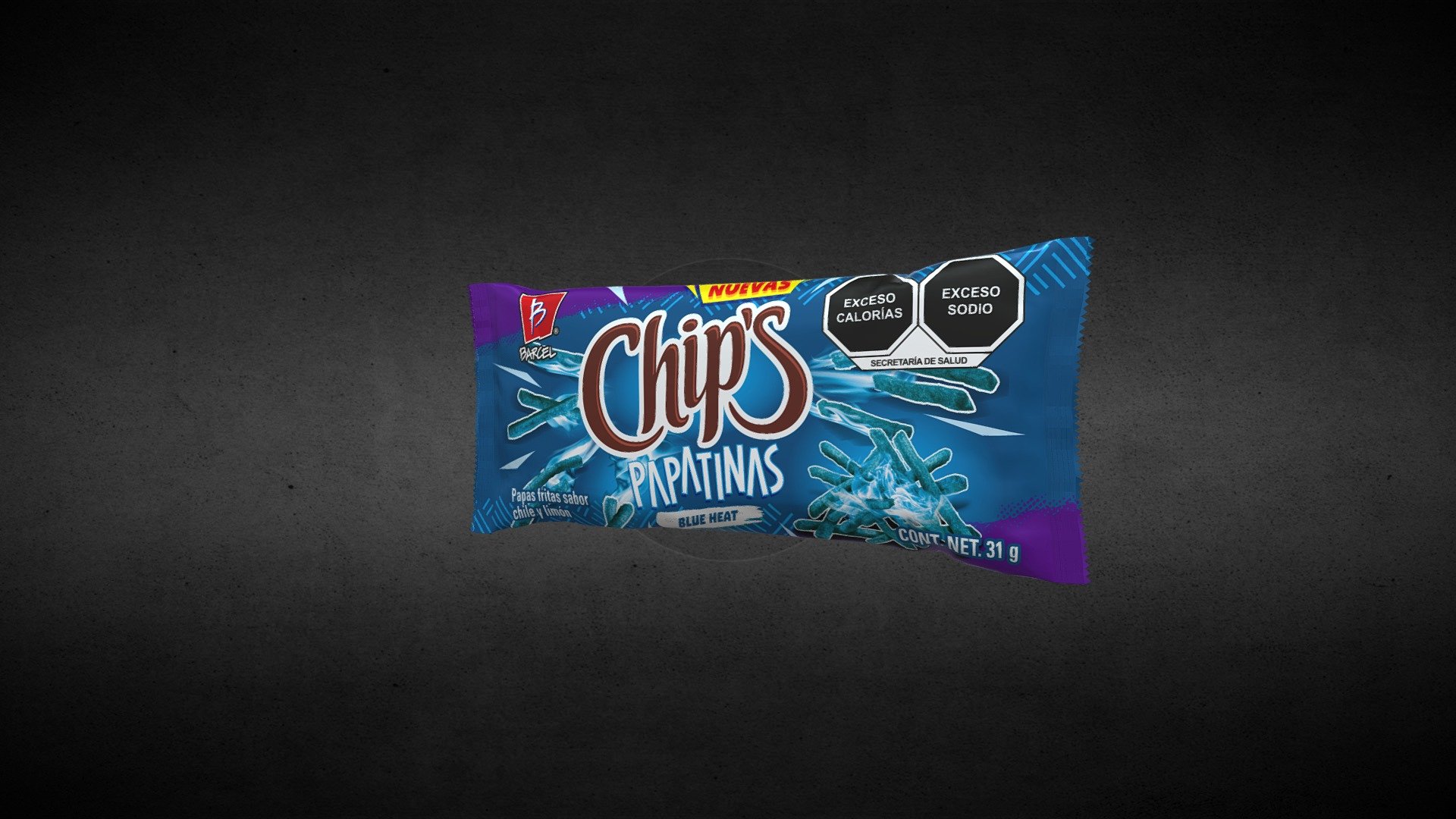 Chips Papatinas Blue Heat 31g - 3D model by Bimbo (@BimboPanes ...