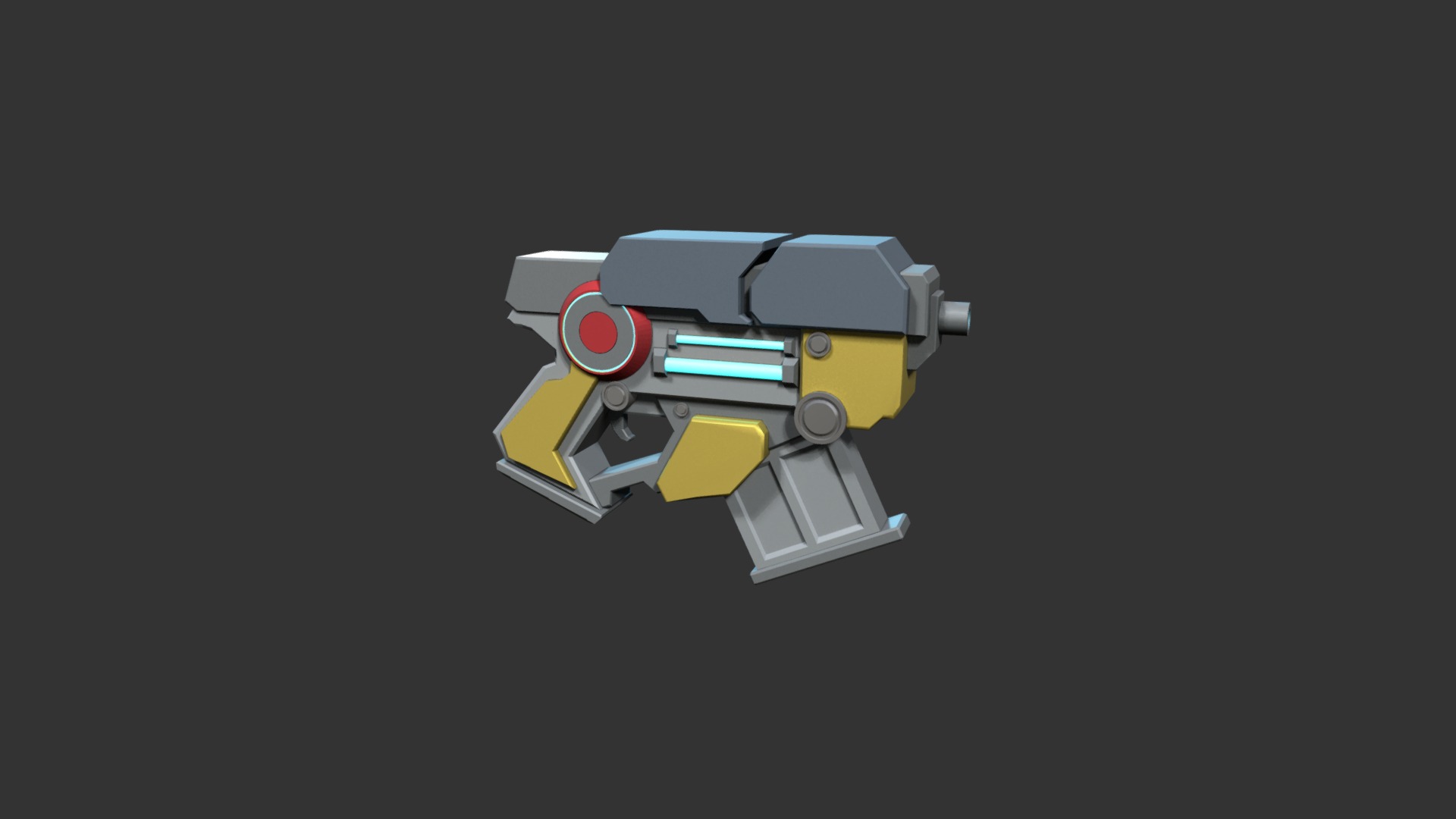 Futuristic Gun - 3D model by FreddyAbson [1f8b86f] - Sketchfab
