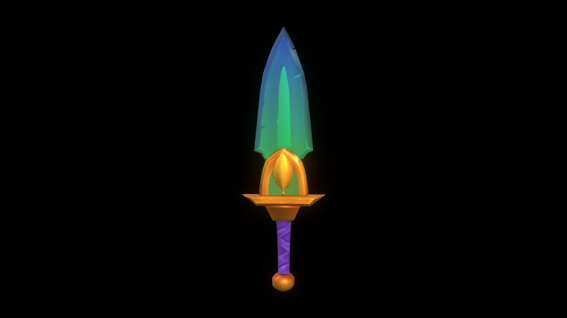 Stylized Hand Painted Dagger - 3D model by Christina Jasinski ...
