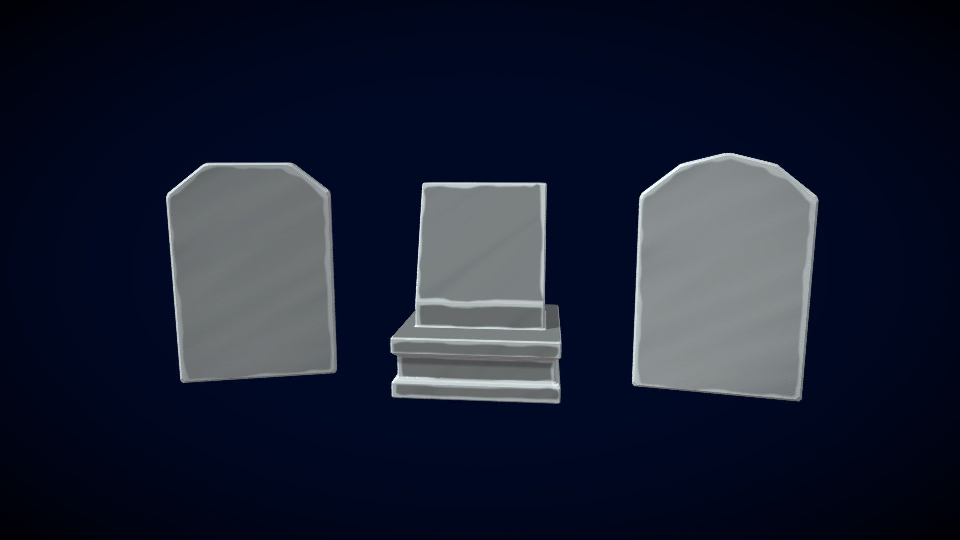 Hand Painted Gravestones - 3D model by Keyotine [1f8c9d1] - Sketchfab