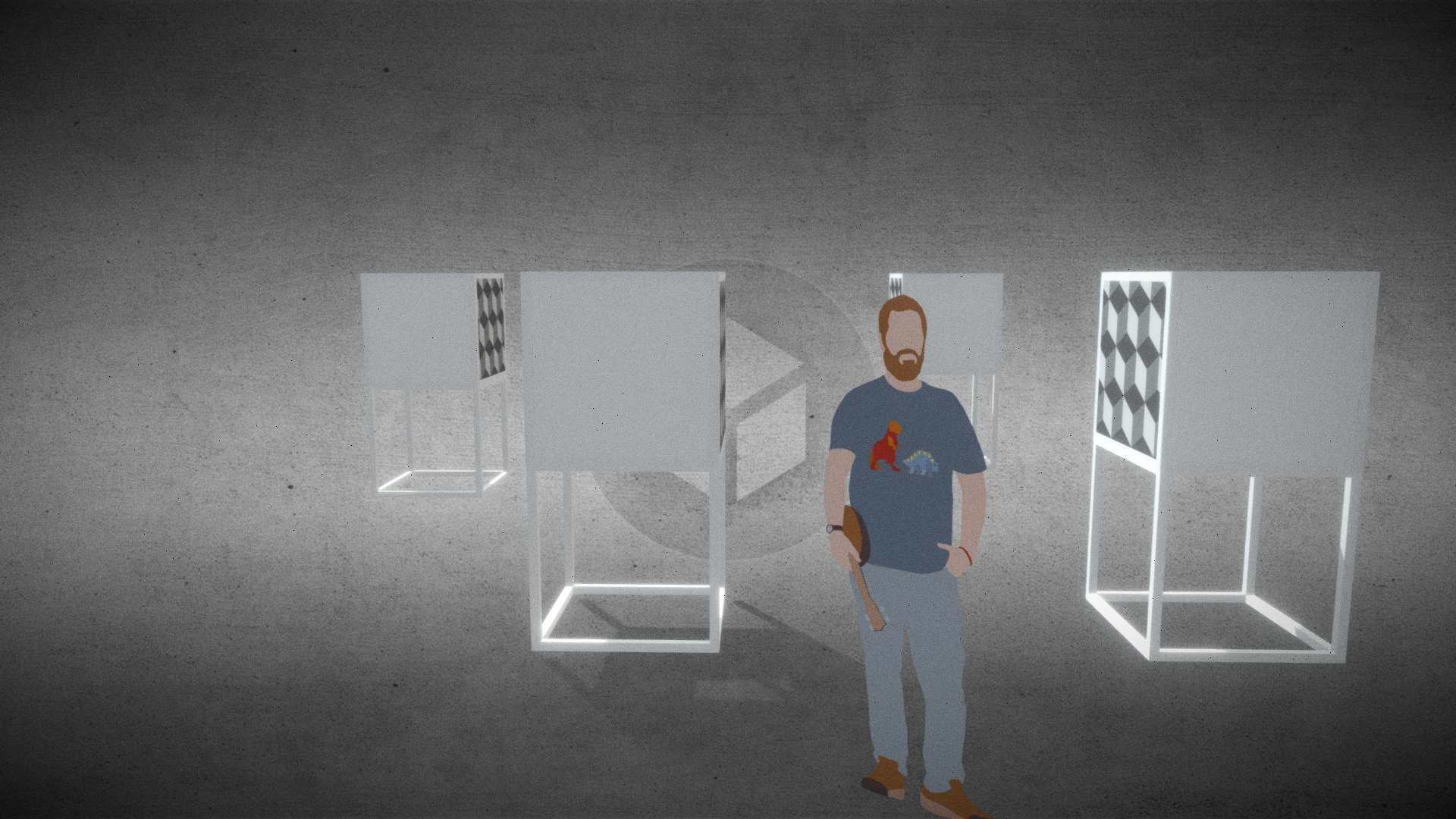Modélisation 3D mobilier expo photo plein air - 3D model by Wbonom ...