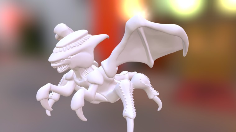 Winged Alien - 3D model by Aldrin (@aldrinc777) [1f8d321] - Sketchfab