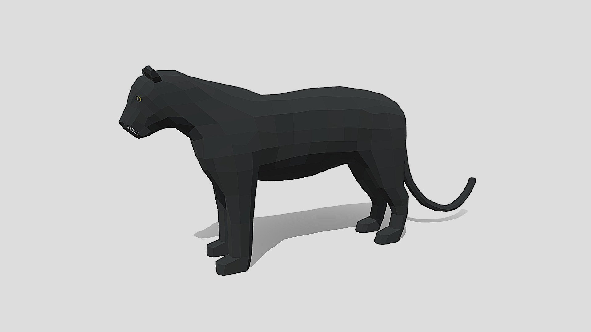Low Poly Cartoon Black Panther - Buy Royalty Free 3D model by chroma3d ...