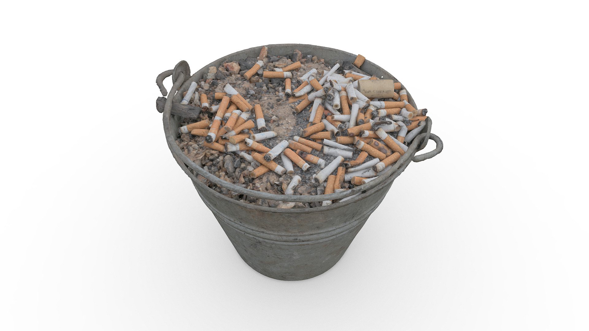 Cigarette butts bucket - Buy Royalty Free 3D model by axonite [1f8faa7 ...