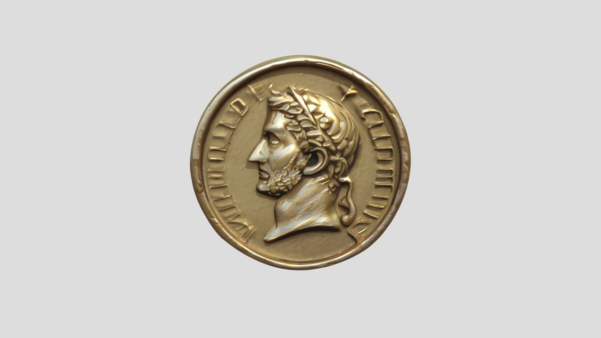 Ancient Roman coin with portrait - Download Free 3D model by ...
