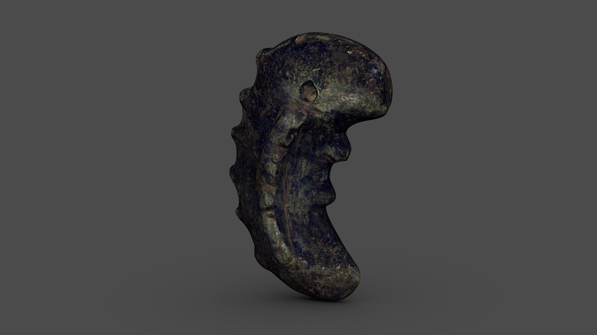 子持勾玉 Comma-shaped bead with smaller beads - 3D model by 栃木県埋蔵文化財センター ...