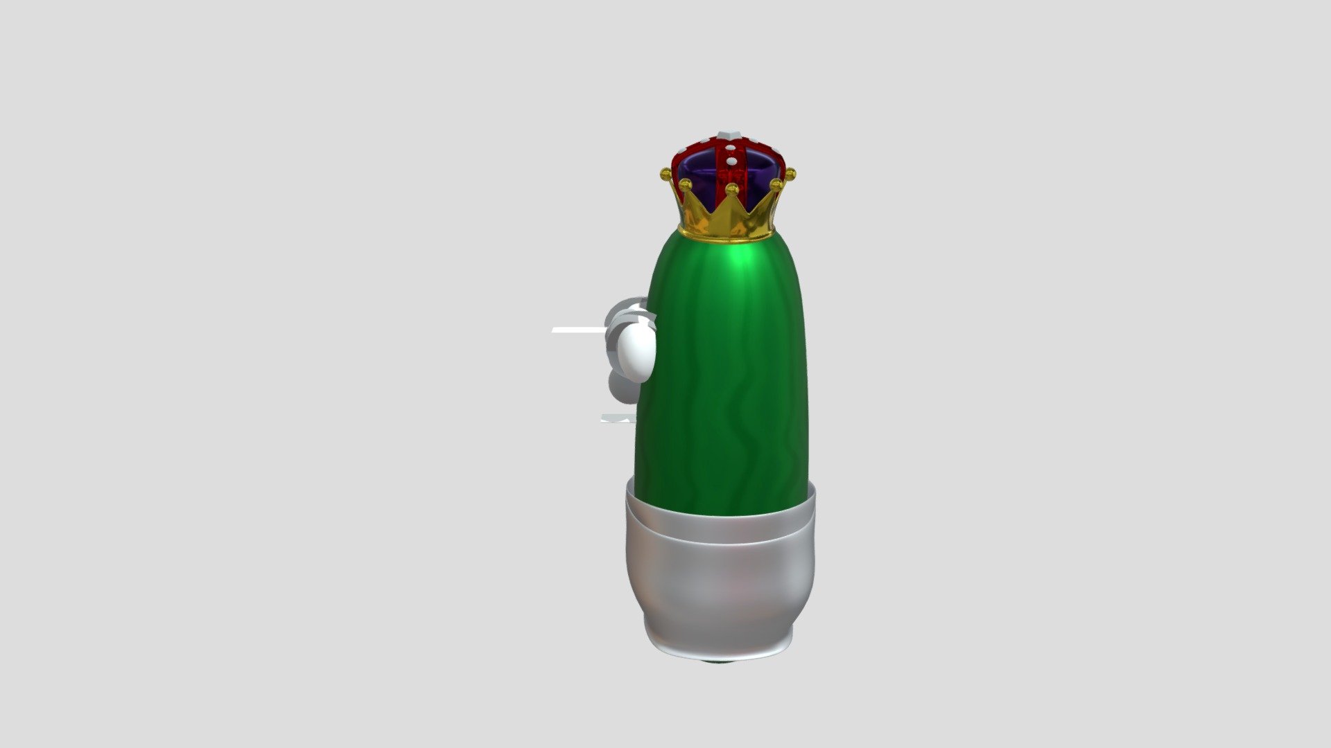 Larry_the_cucumber_as_king_george_towel1 - Download Free 3D model by ...