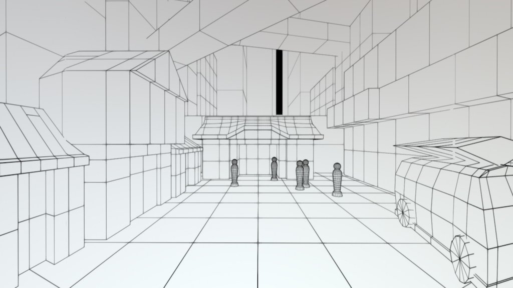 Marketplace (wireframe) - 3D model by Emma Furnell (@EmmaFurnell ...