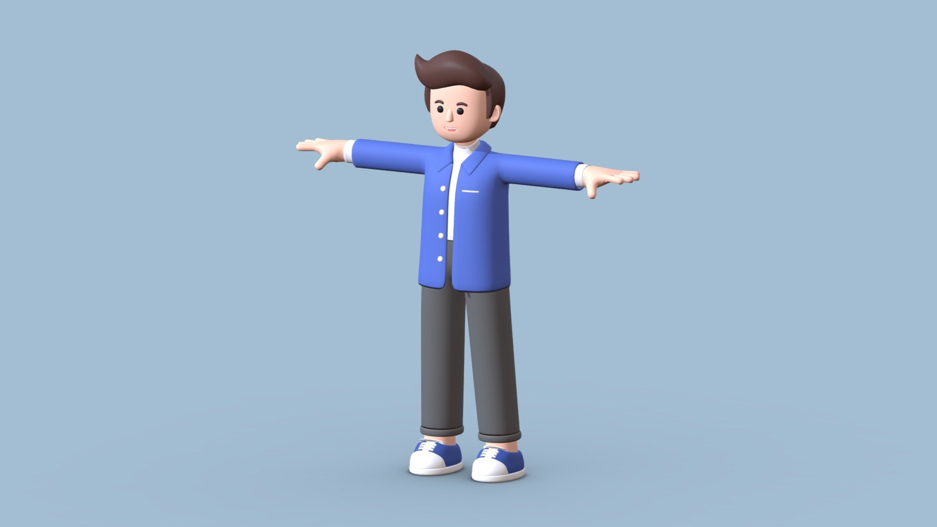 Minimal Man Cartoon Character 2 - Buy Royalty Free 3D model by Minimoku ...