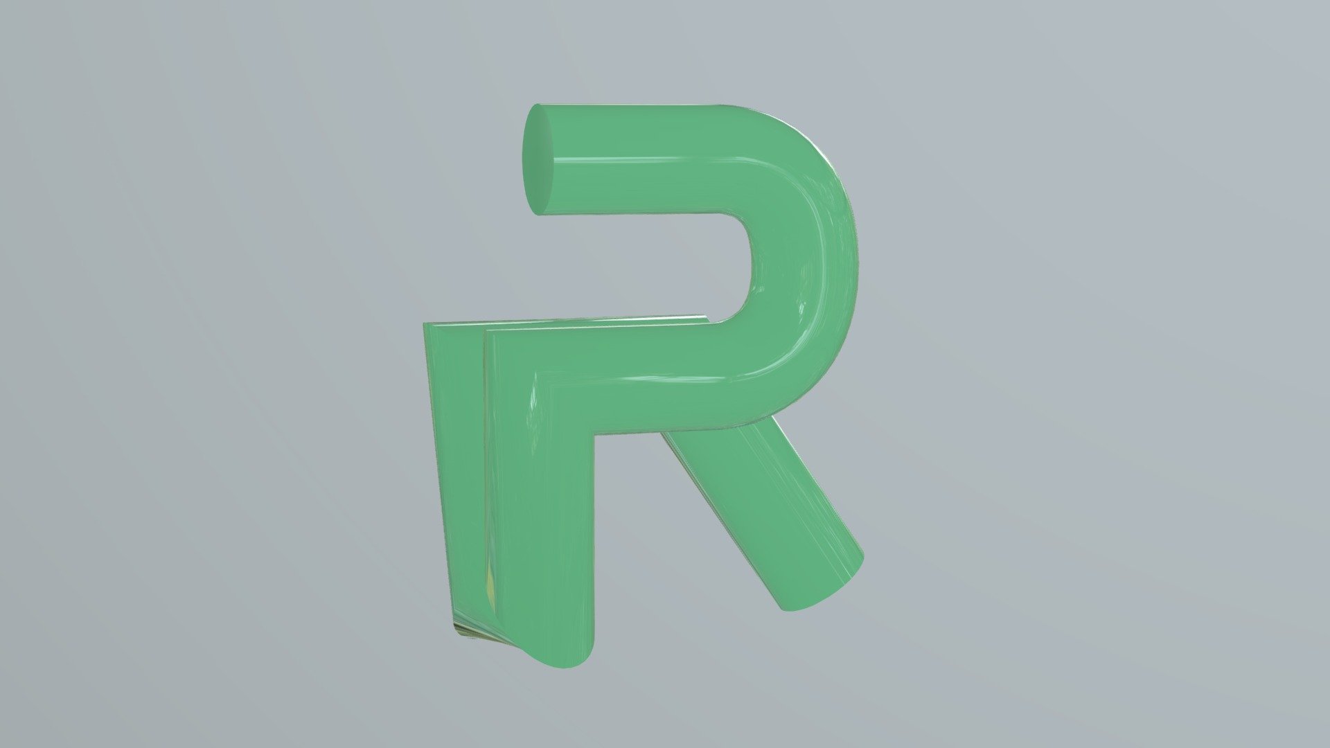 R - 36 days of type - 3D model by SenneR [1f9a2ee] - Sketchfab