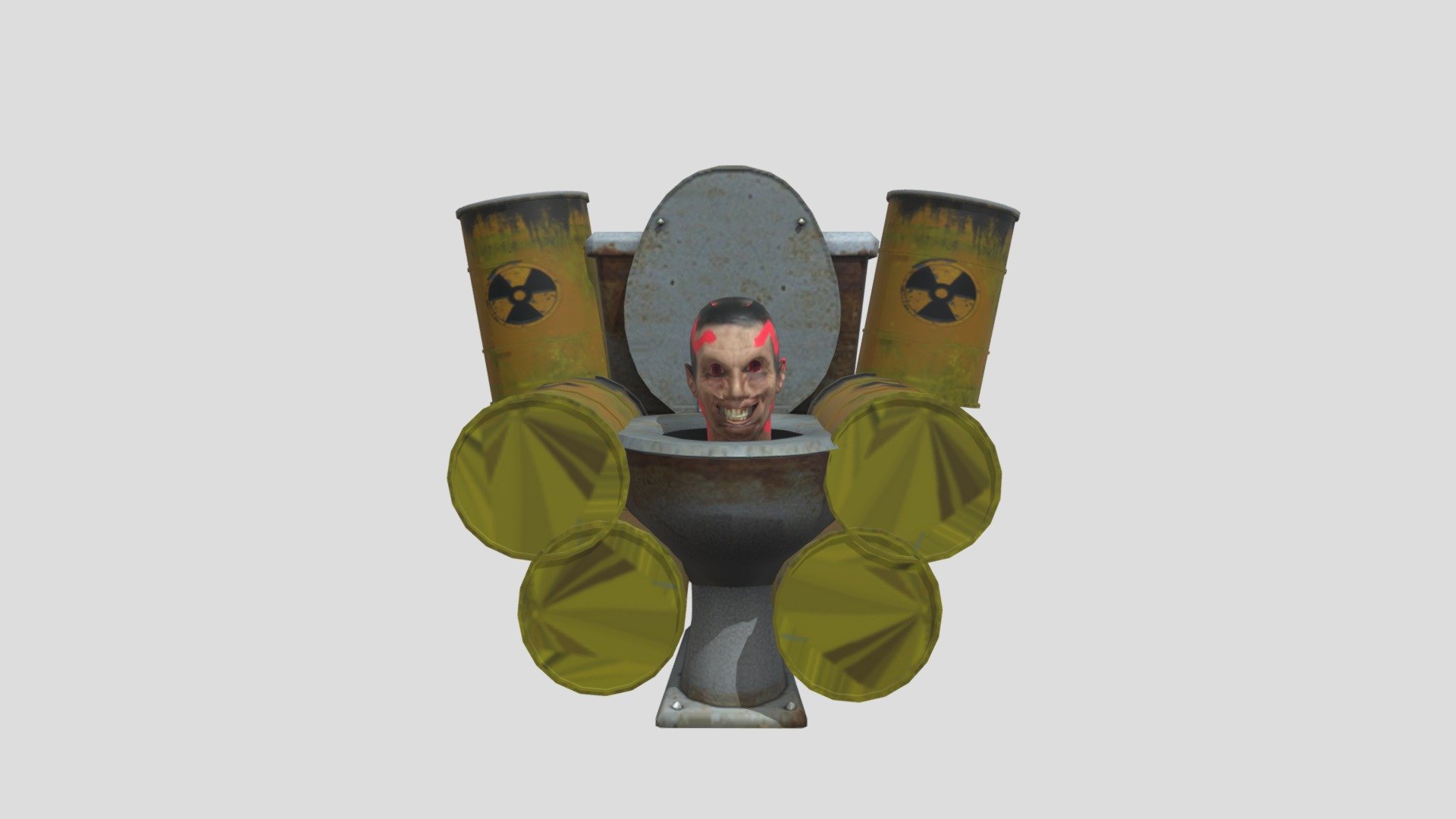 Broken acid barrel skibidi toilet - 3D model by What the heck!? Boom ...