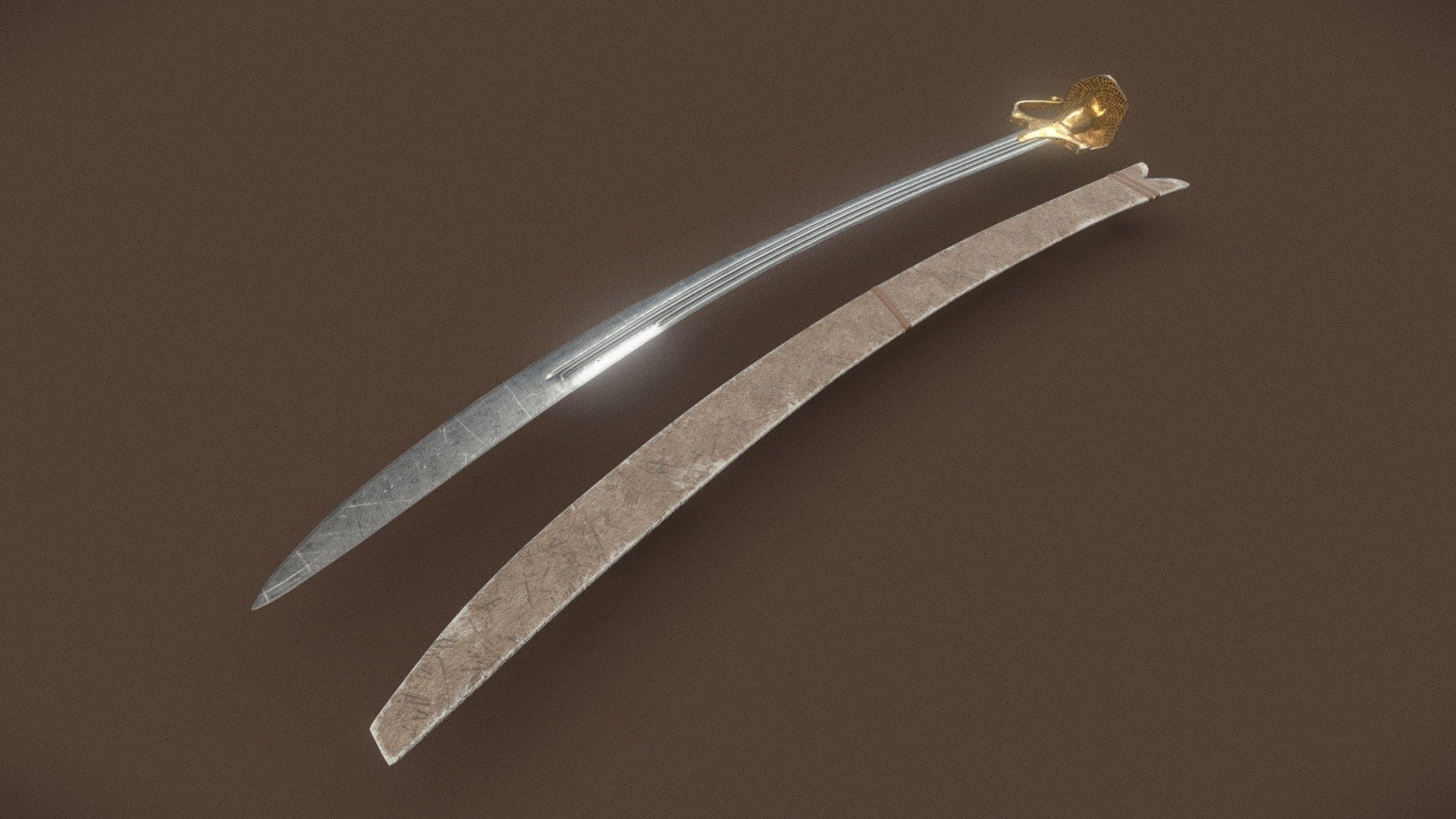 Ragged Indian Sword / Talwar | Mid - High Poly | - 3D model by AYM ...