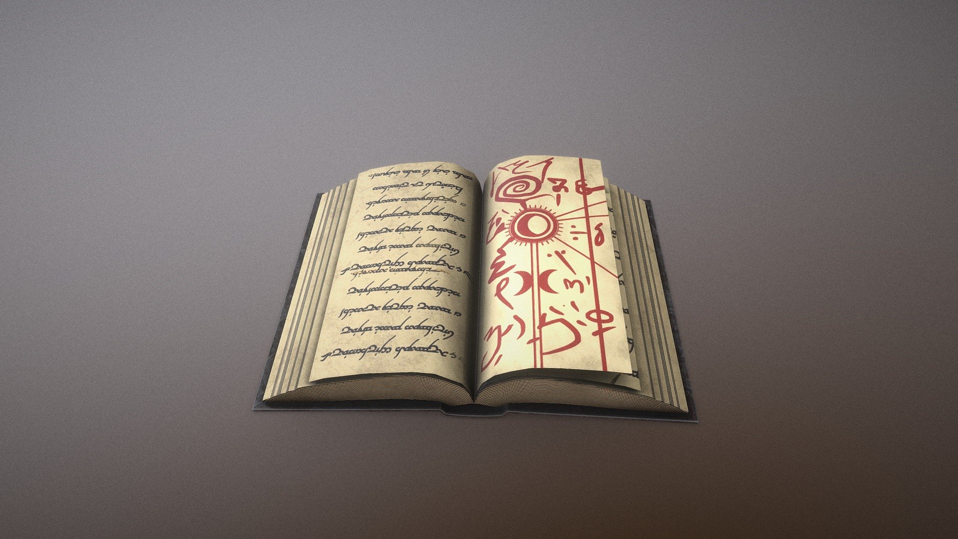 Wizard_Table_Book_Open - 3D model by necaneca [1f9e696] - Sketchfab
