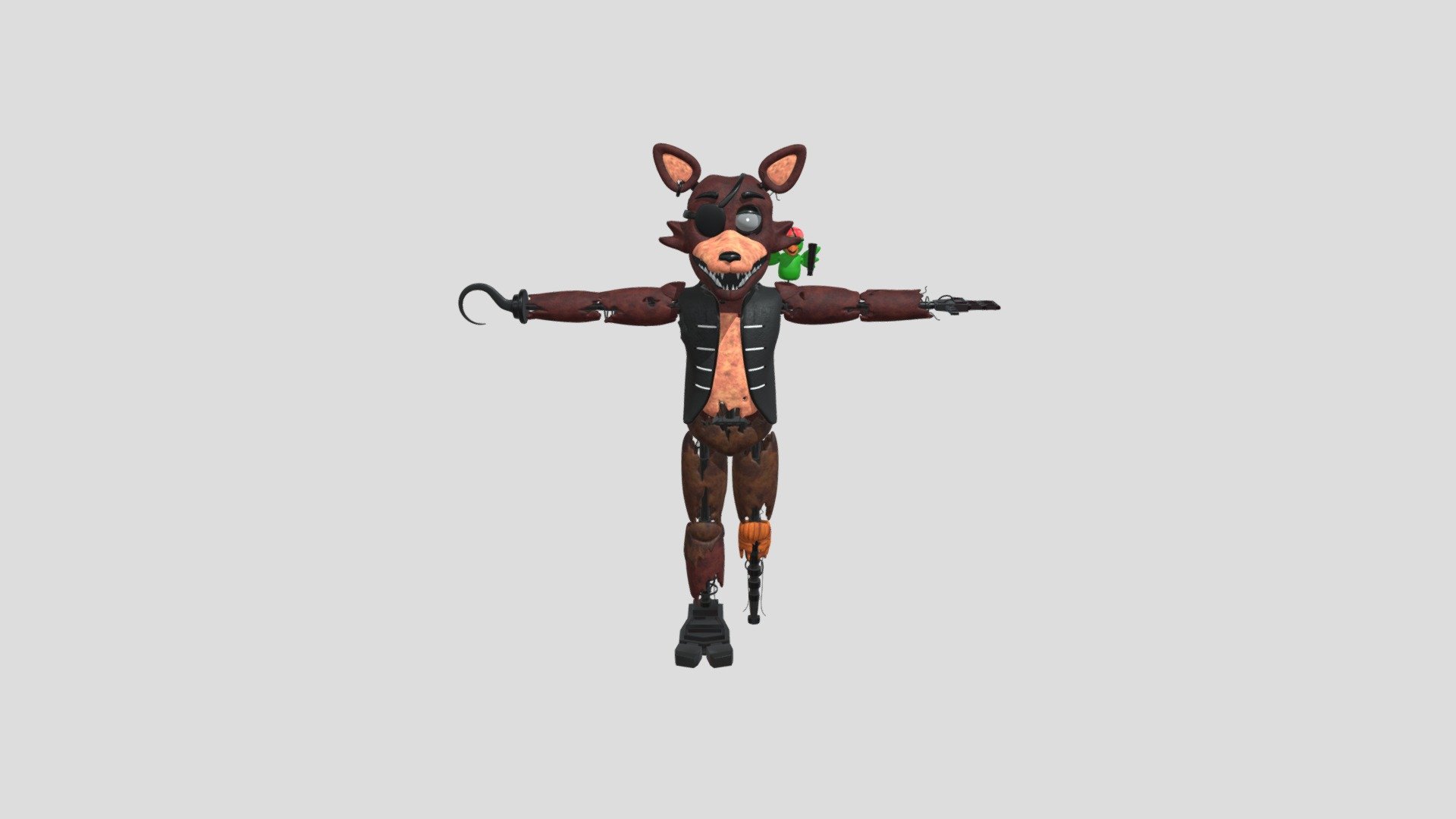 Classic Foxy - Download Free 3D model by busterWorld [1fa1879] - Sketchfab