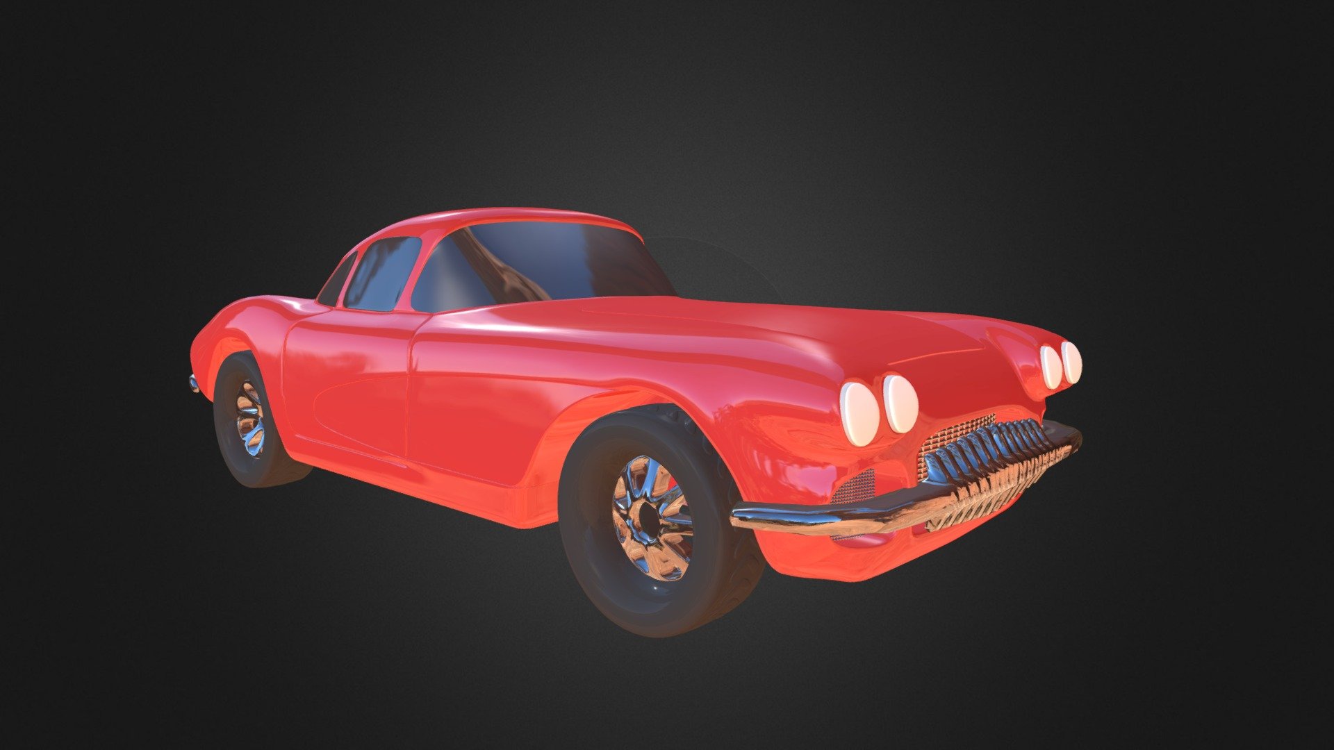 Chevrolet Corvette 1958 - 3D model by pauseplay [1fa206a] - Sketchfab